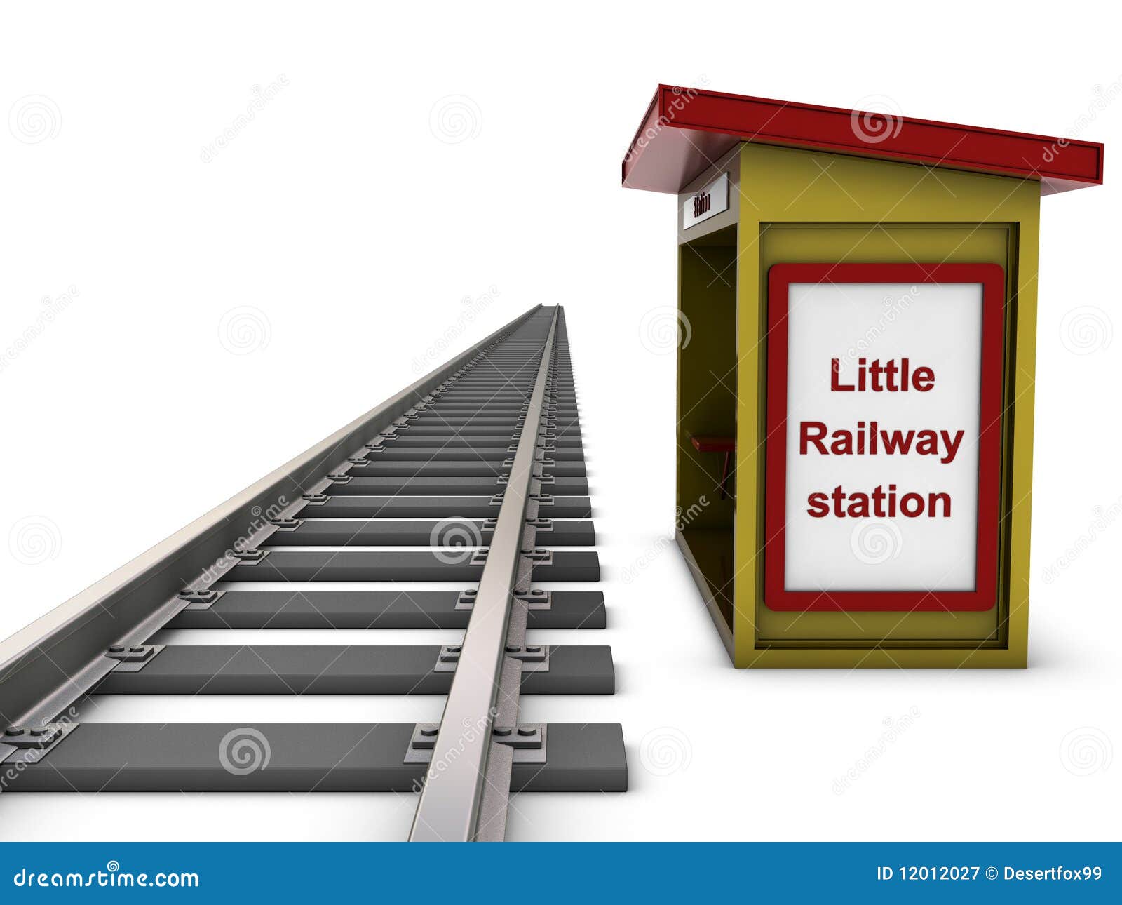 Little railway station stock illustration. Illustration of structure ...