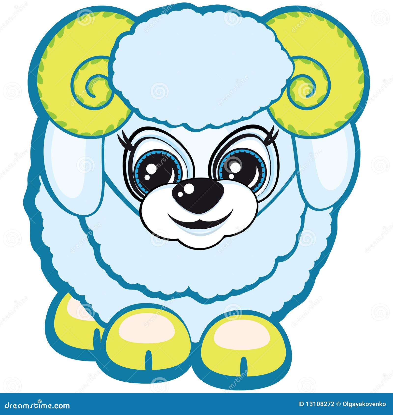 Little ram stock vector. Illustration of isolated, cattle - 13108272