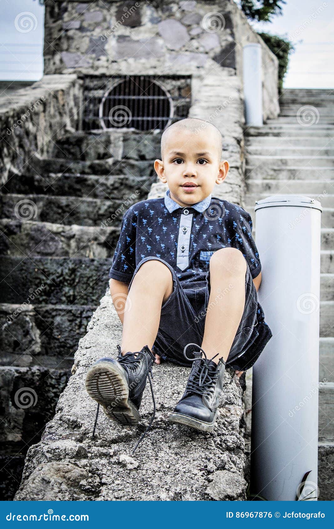 Little rebellious stock photo. Image of fear, knees, jeans - 86967876