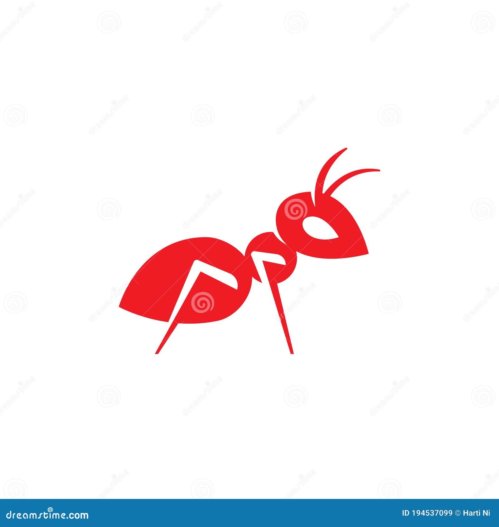 Little Red Ant Small Insect Abstract Logo Symbol Stock Vector ...