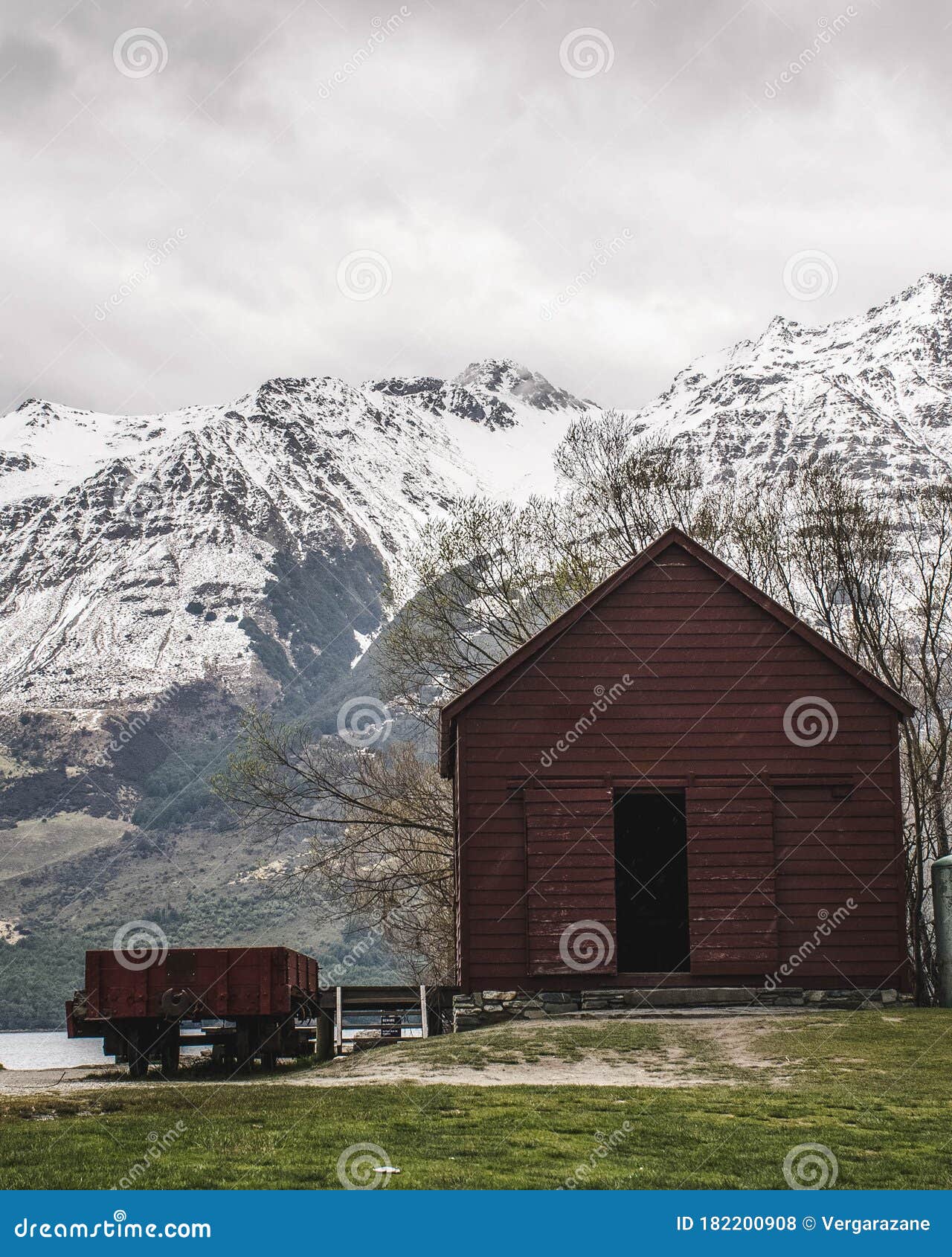 Little Red Barn in the Winter Stock Photo - Image of destination ...