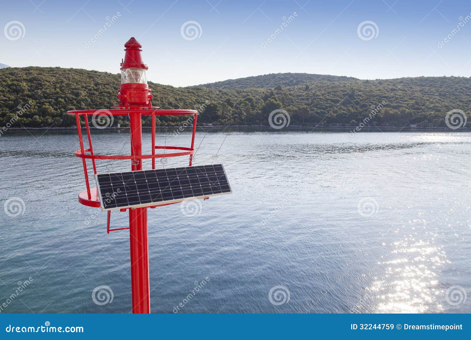 Little Red Beacon, Solar Powered Stock Image - Image of power, travel ...