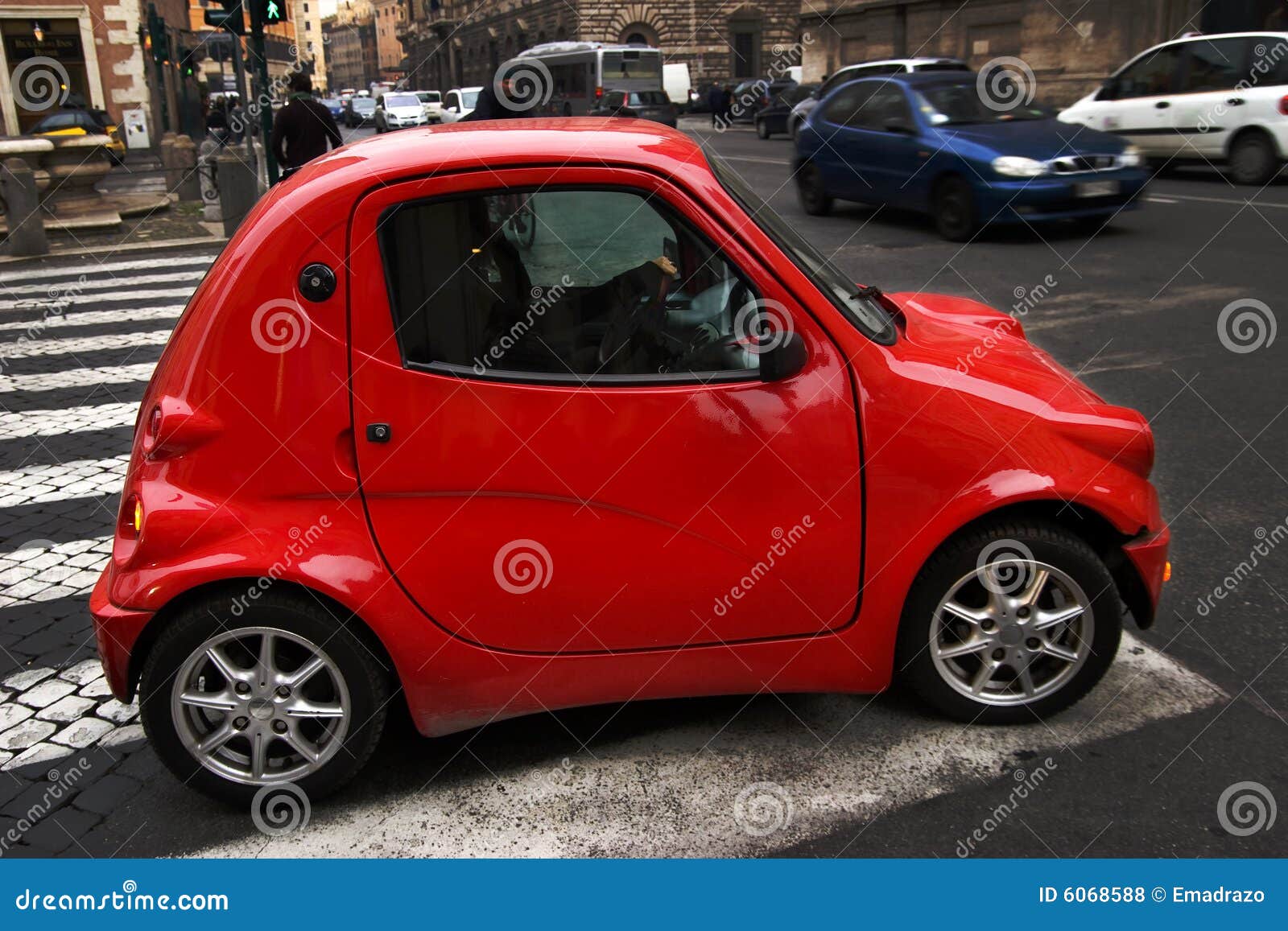 Little red car stock photo. Image of fuel, hybrid, automobile - 6068588
