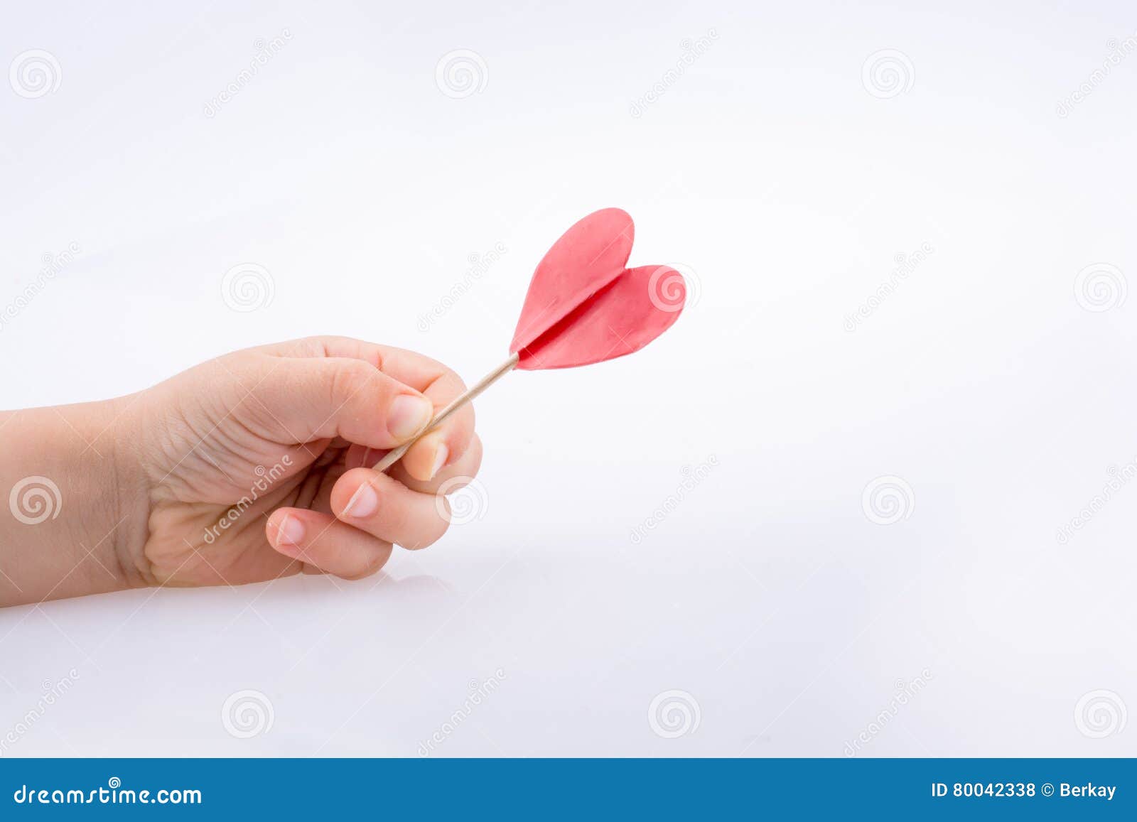 Little Red Color Heart Shape in Hand Stock Photo - Image of darling ...