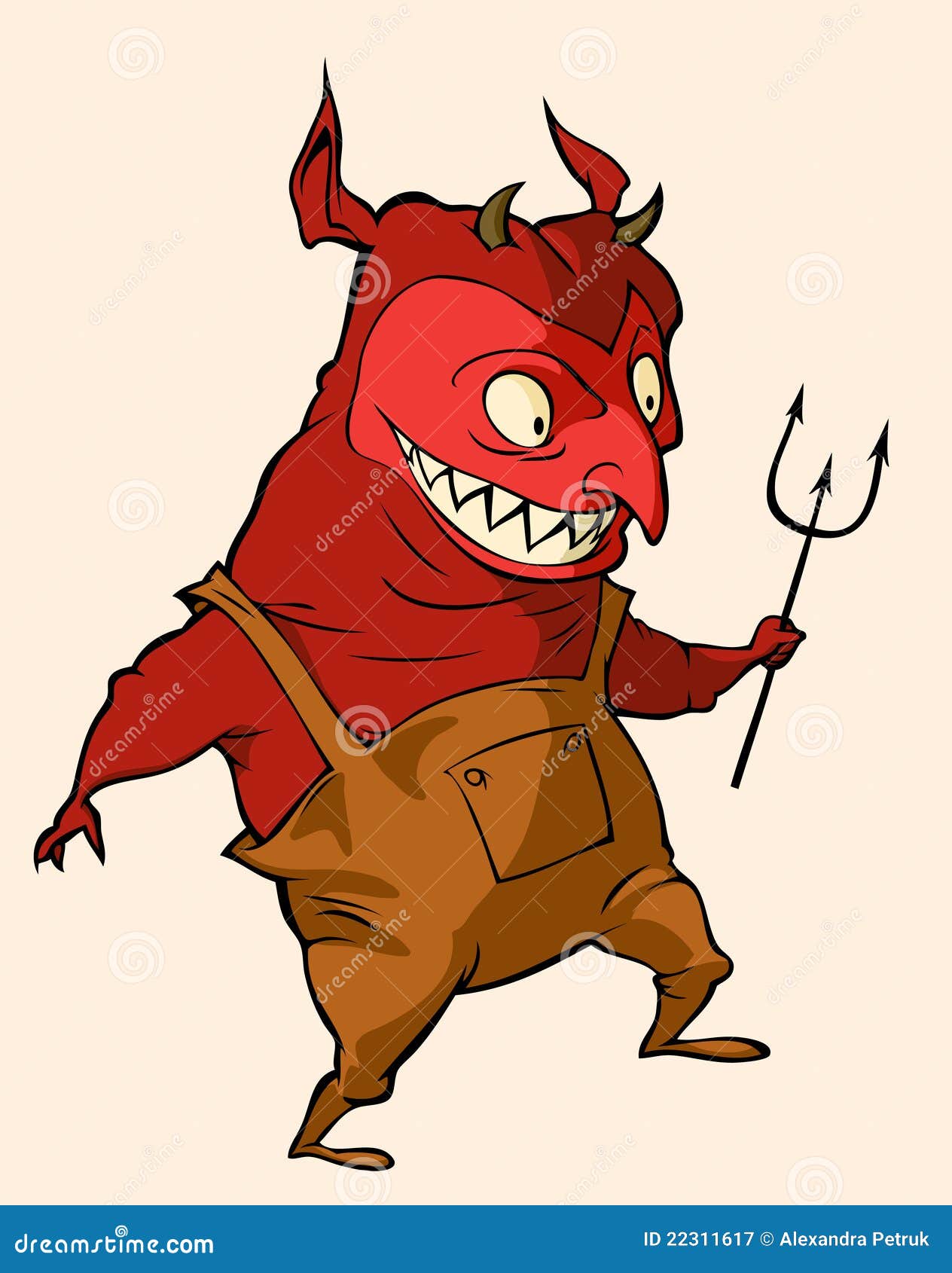 Little red devil stock vector. Illustration of sharp - 22311617