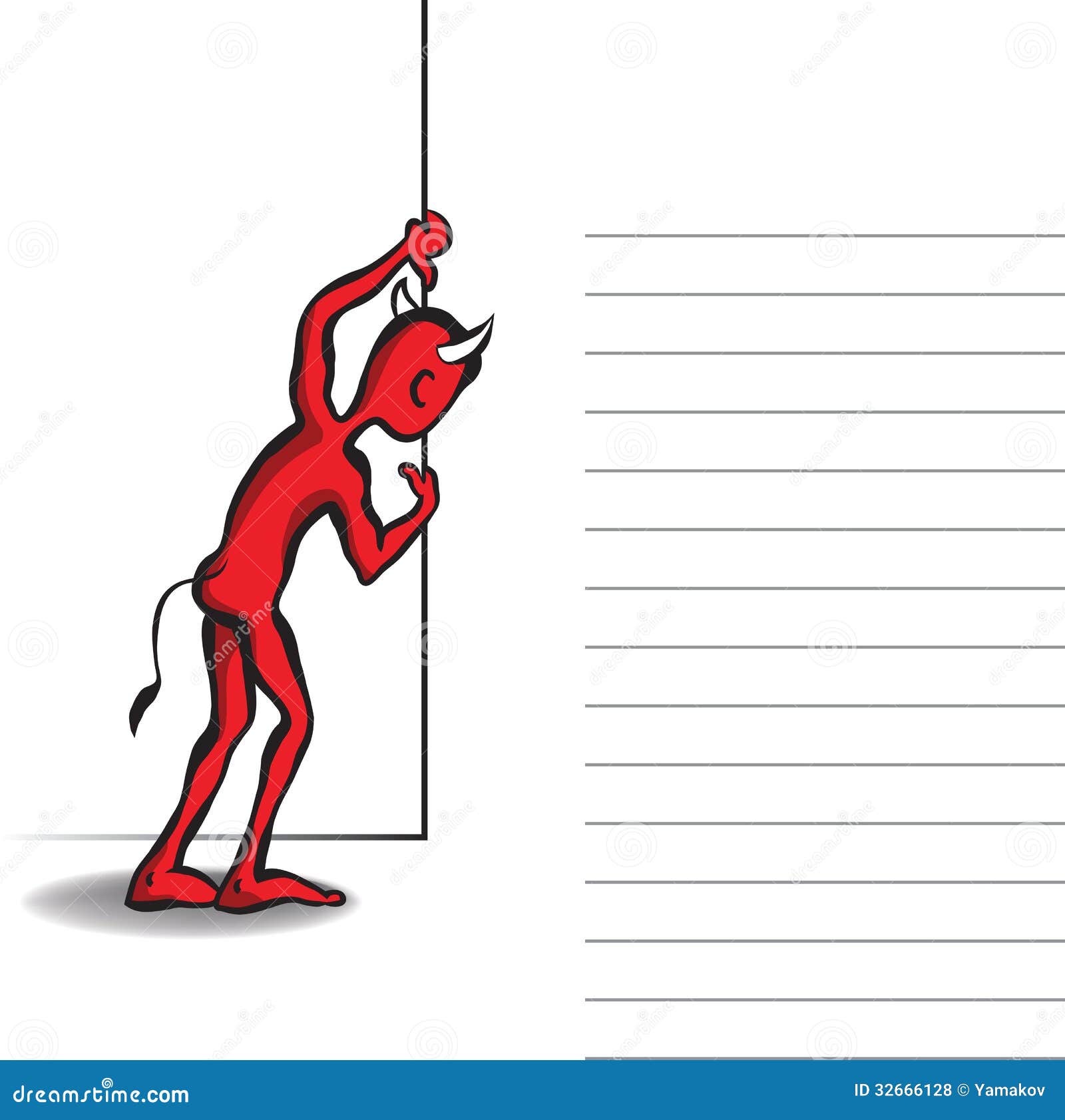 Little Red Devil Lurking Behind the Wall Stock Vector - Illustration of ... Little Red Devil Lurking Behind the Wall Stock Vector - Illustration of ...
