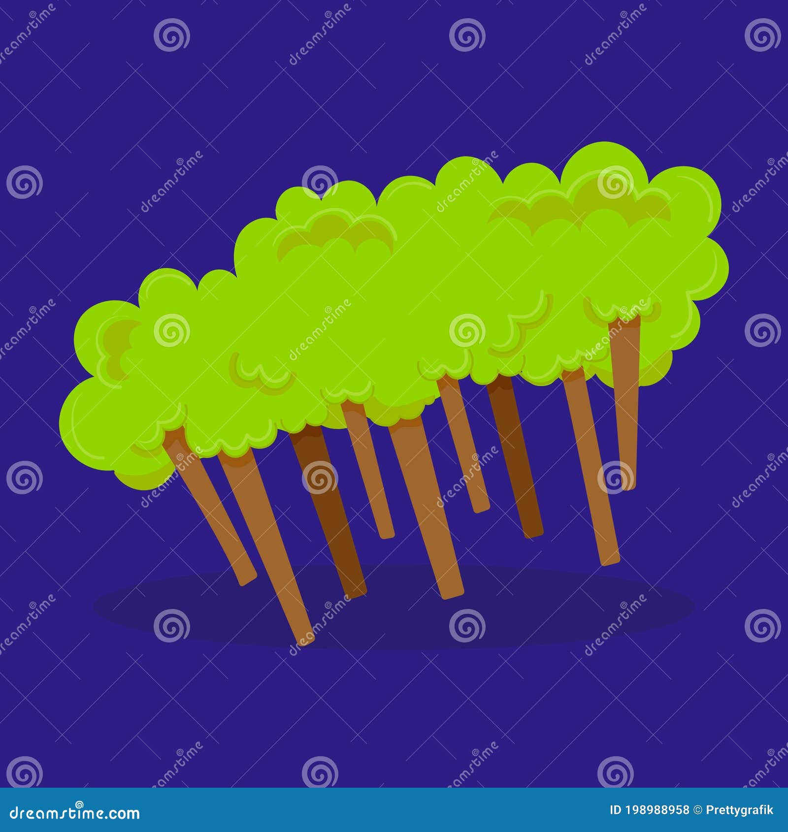 Little Red Forest 06 stock vector. Illustration of forest - 198988958