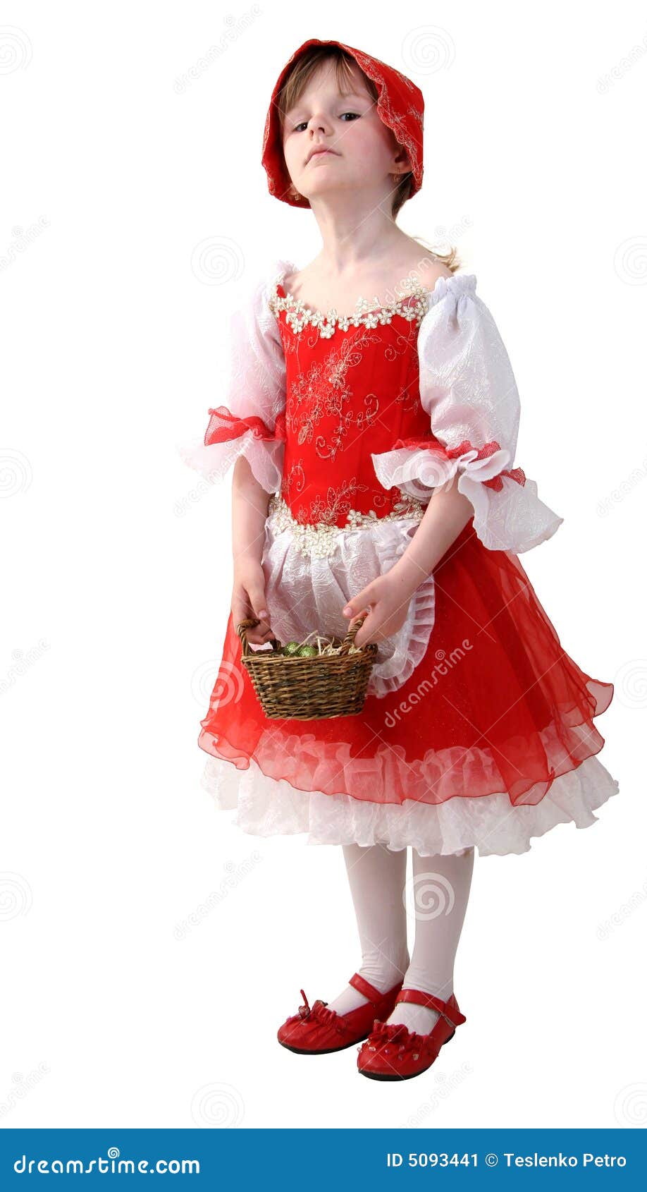 Little red hood stock image. Image of face, white, apron - 5093441