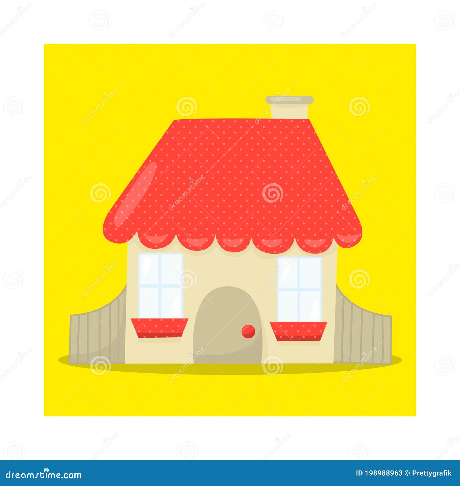 Little Red House 07 stock vector. Illustration of little - 198988963