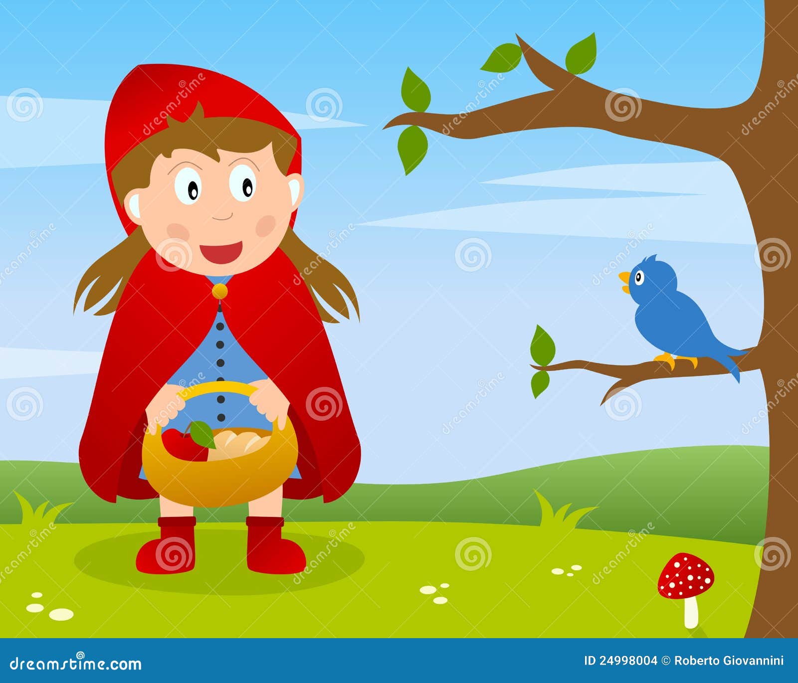 Little Blue Riding Hood Cartoon