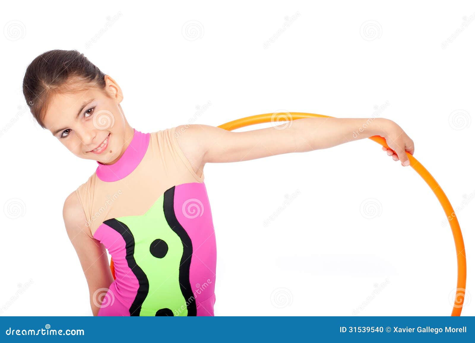 Little rhythmic gymnast stock photo. Image of background - 31539540