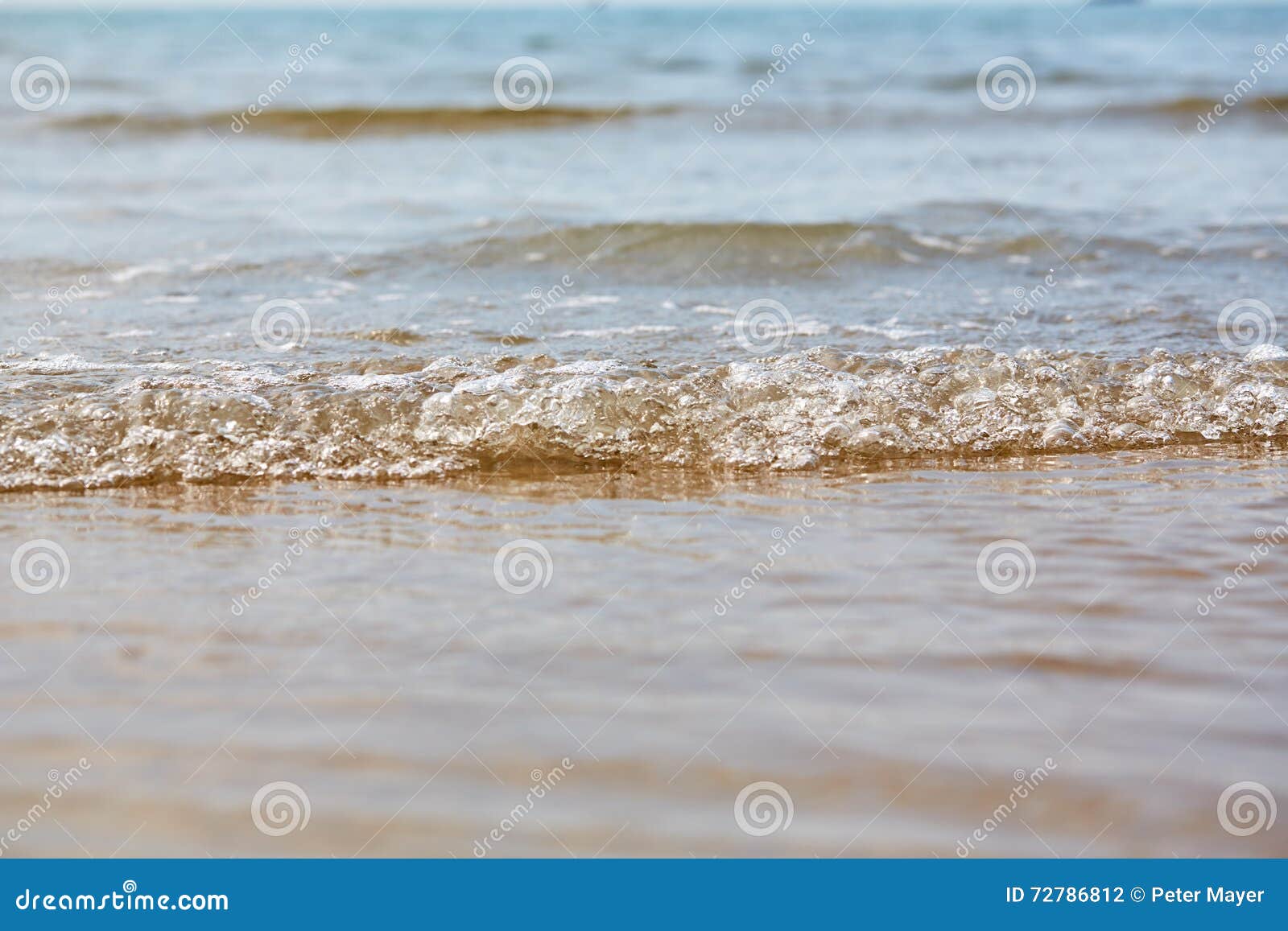 Little Ripples in the Sand from the Water on the Beach Stock Photo ...