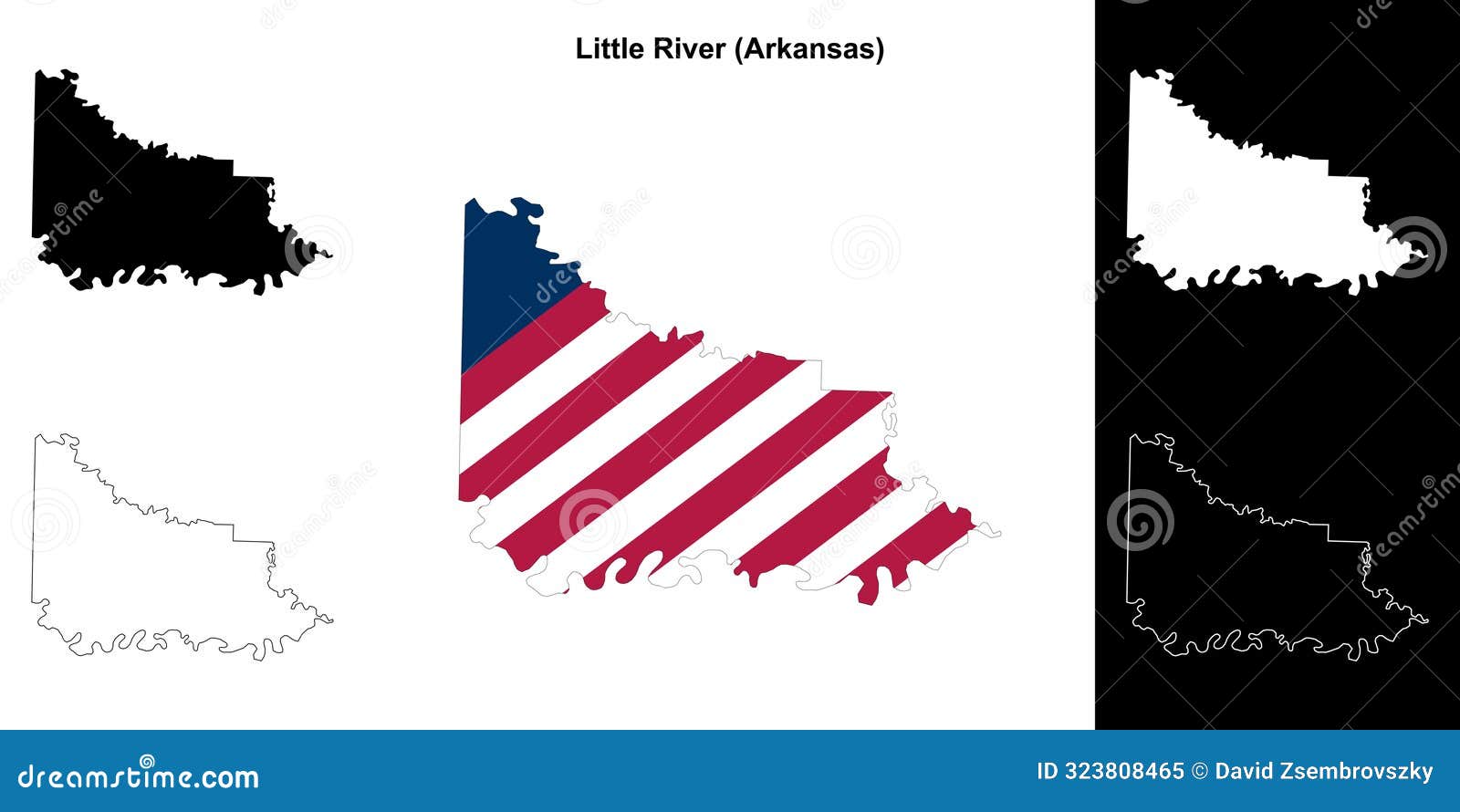 Little River outline map stock illustration. Illustration of ...