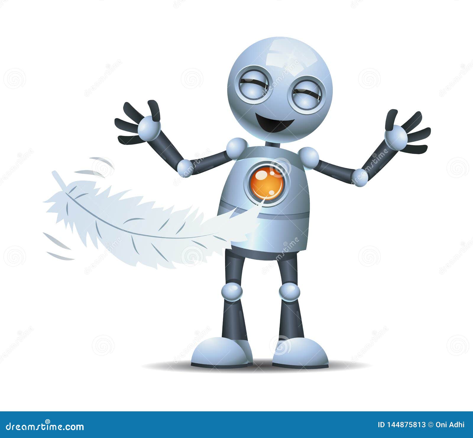 Robot Laughing. Vector Illustration Decorative Design | CartoonDealer ...