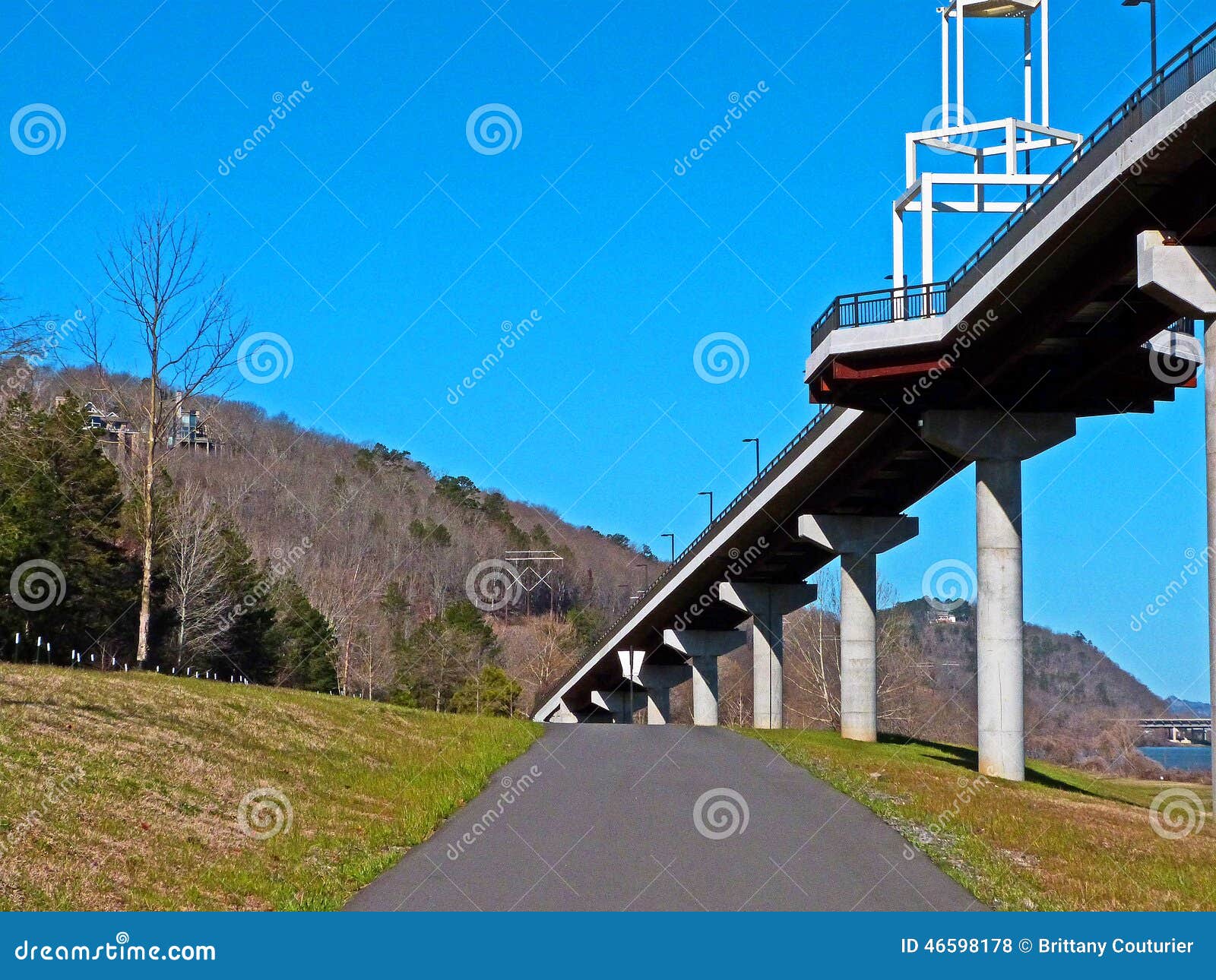 Little Rock Bridge II stock photo. Image of blue, path - 46598178
