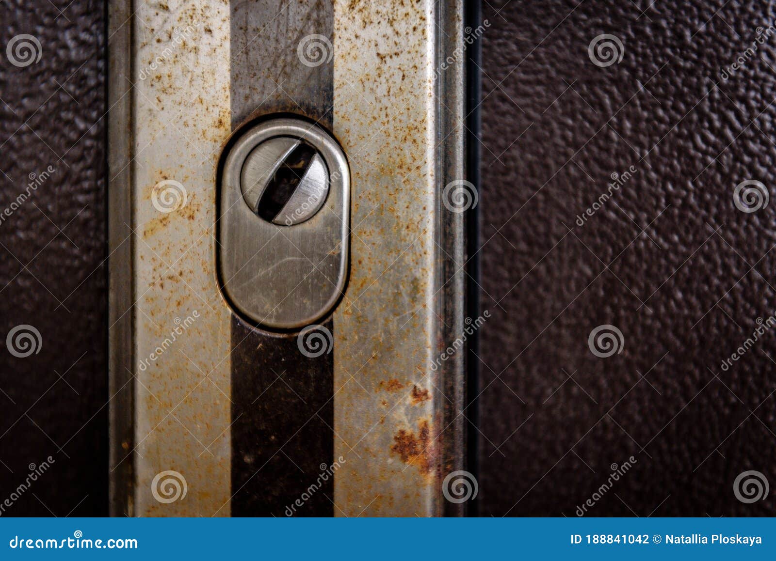 A Little Rust on the Door Lock Stock Photo - Image of texture, closeup ...