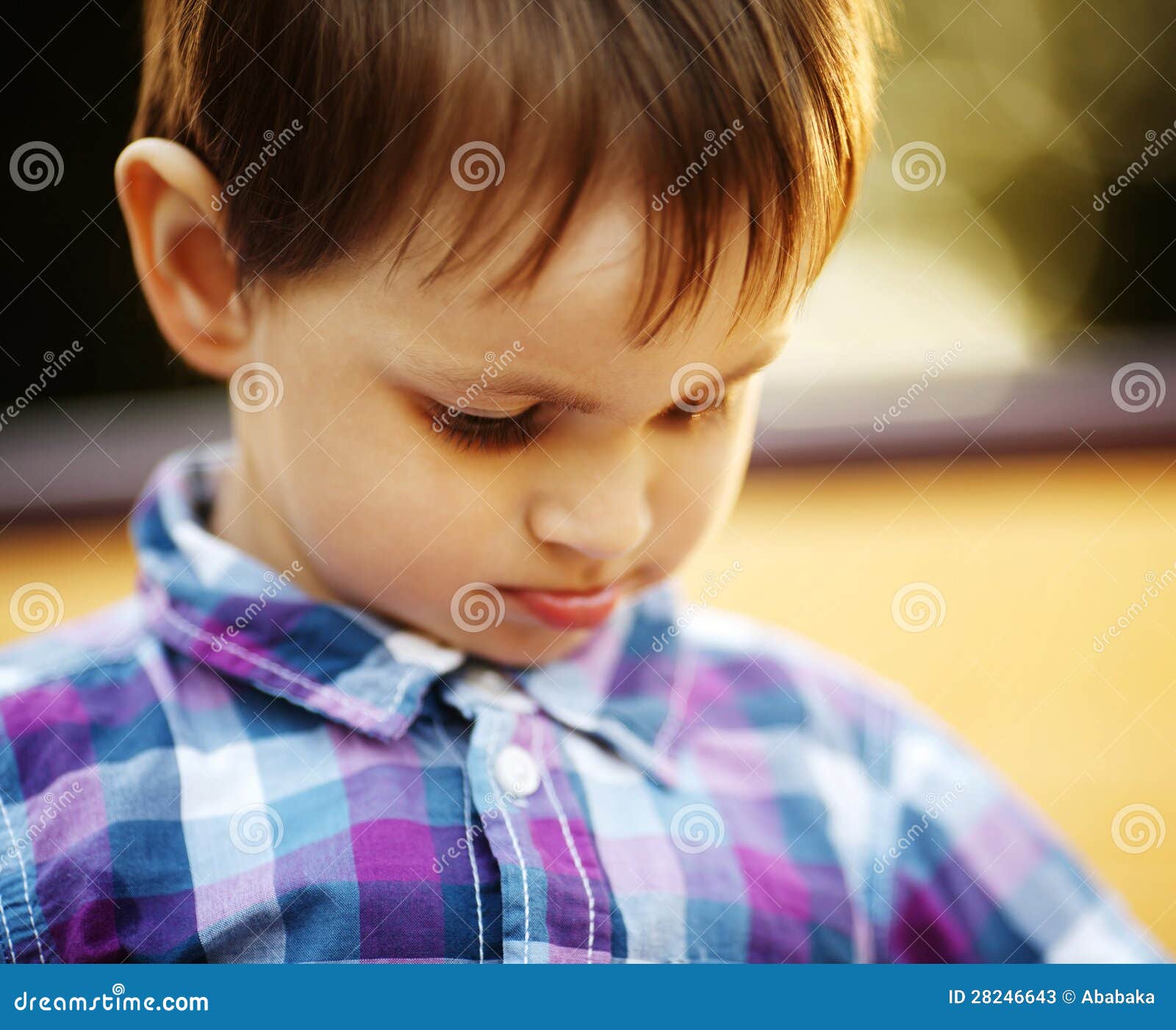 Little sad boy portrait stock image. Image of child, look - 28246643