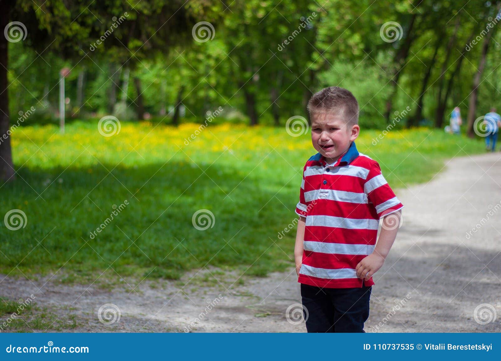 Sad boy on path stock image. Image of cheerful, beautiful - 110737535