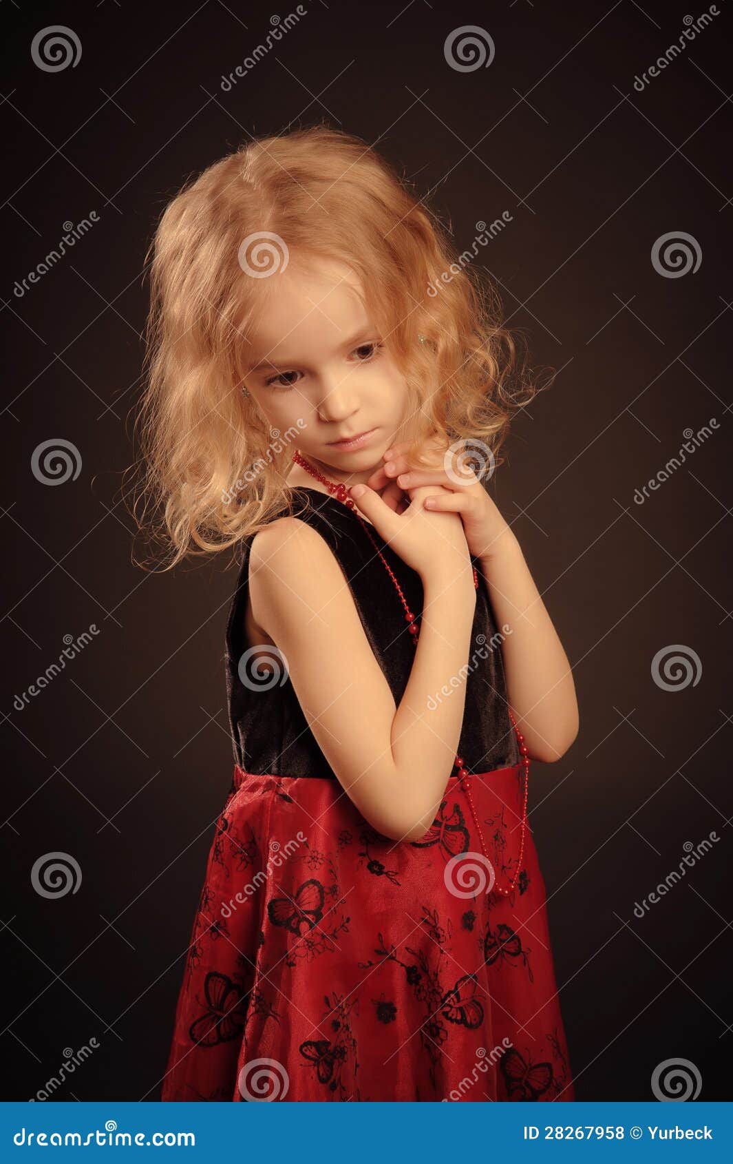Little sad girl portrait stock photo. Image of human - 28267958