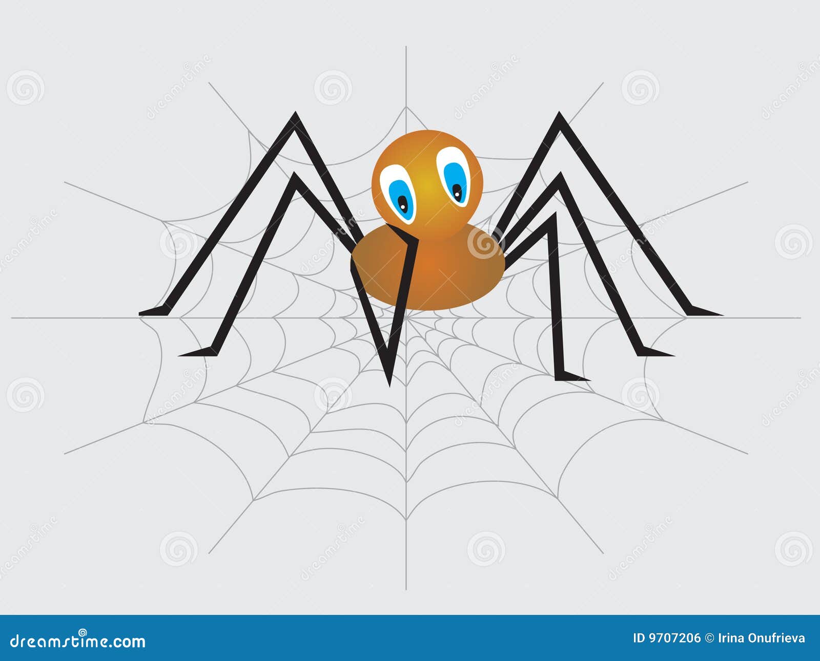 A little sad lonely spider stock vector. Illustration of single - 9707206