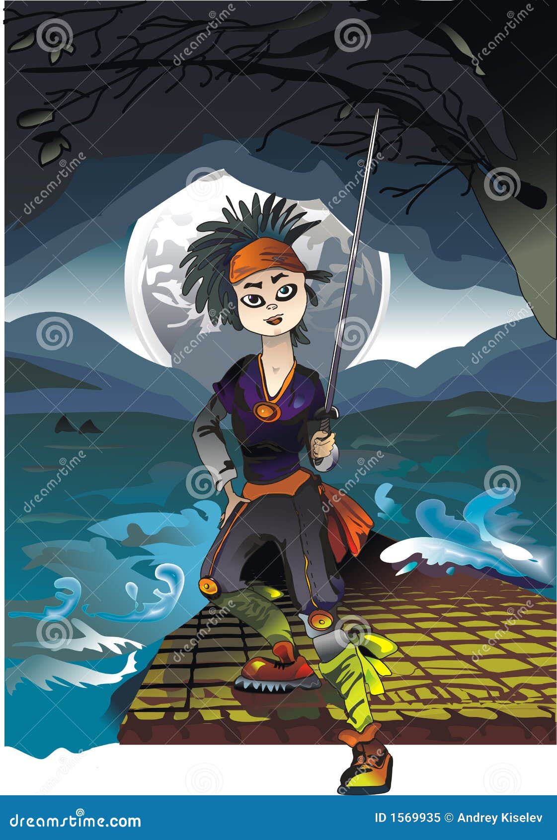 Little samurai stock illustration. Illustration of cartoon - 1569935