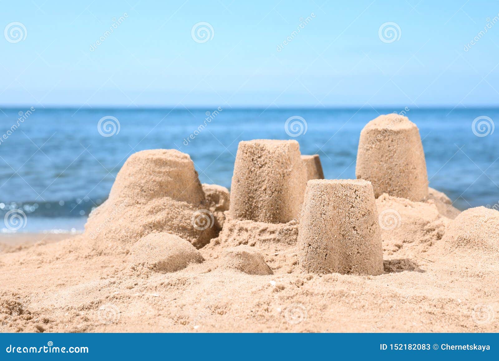Little Sand Figures on Beach Stock Image - Image of little, clean ...