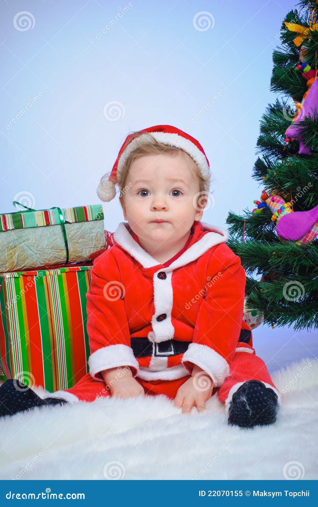 Little Santa stock image. Image of father, celebration - 22070155