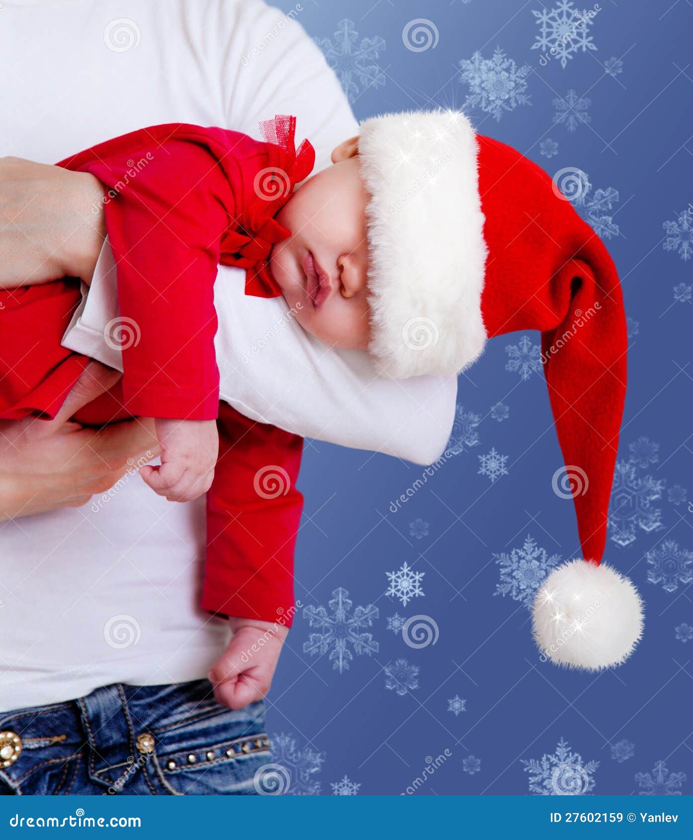 Little Santa stock image. Image of affectionate, hands - 27602159