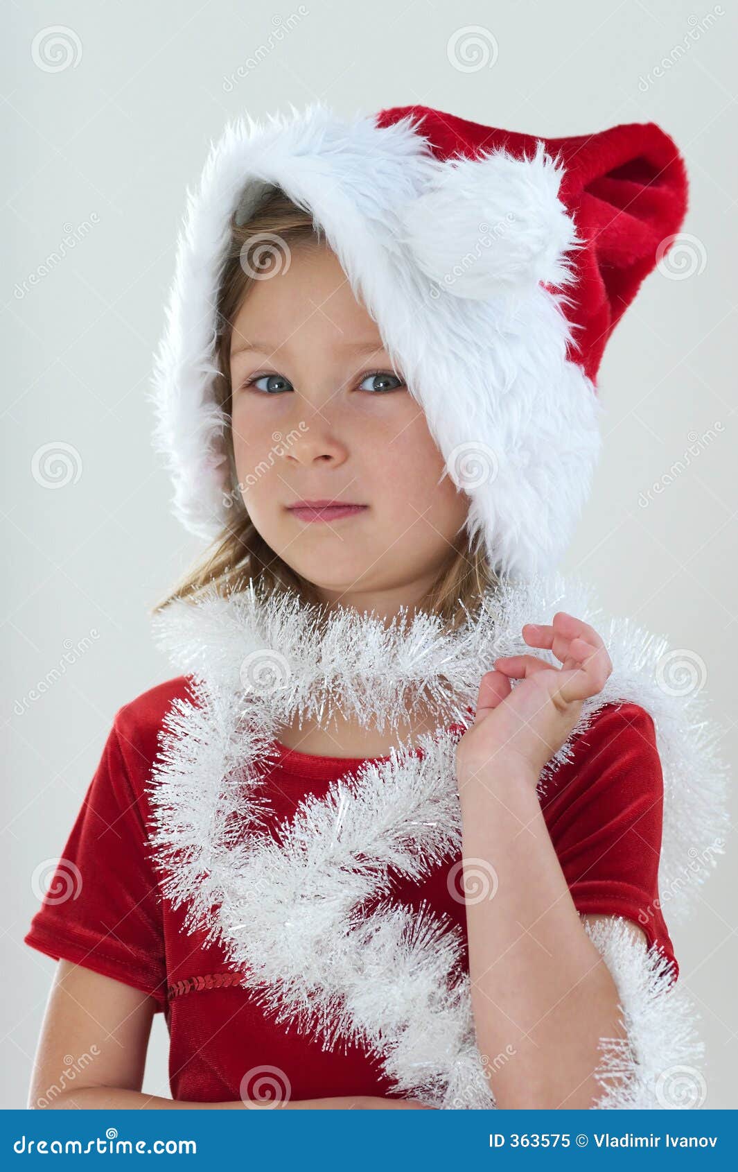 Little Santa stock image. Image of dress, eyes, dream, beauty - 363575
