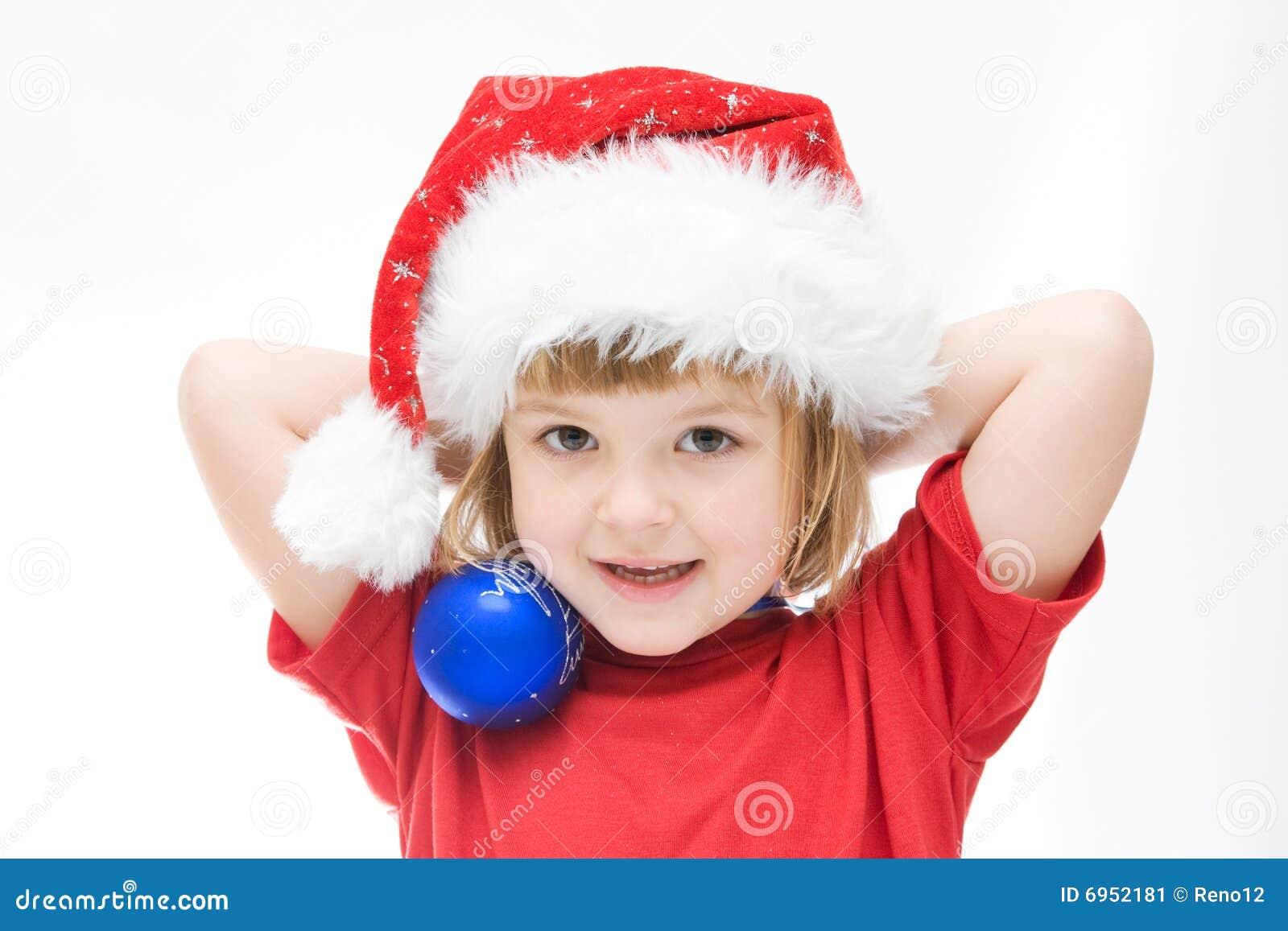 Little Santa stock image. Image of adorable, girl, beautiful - 6952181
