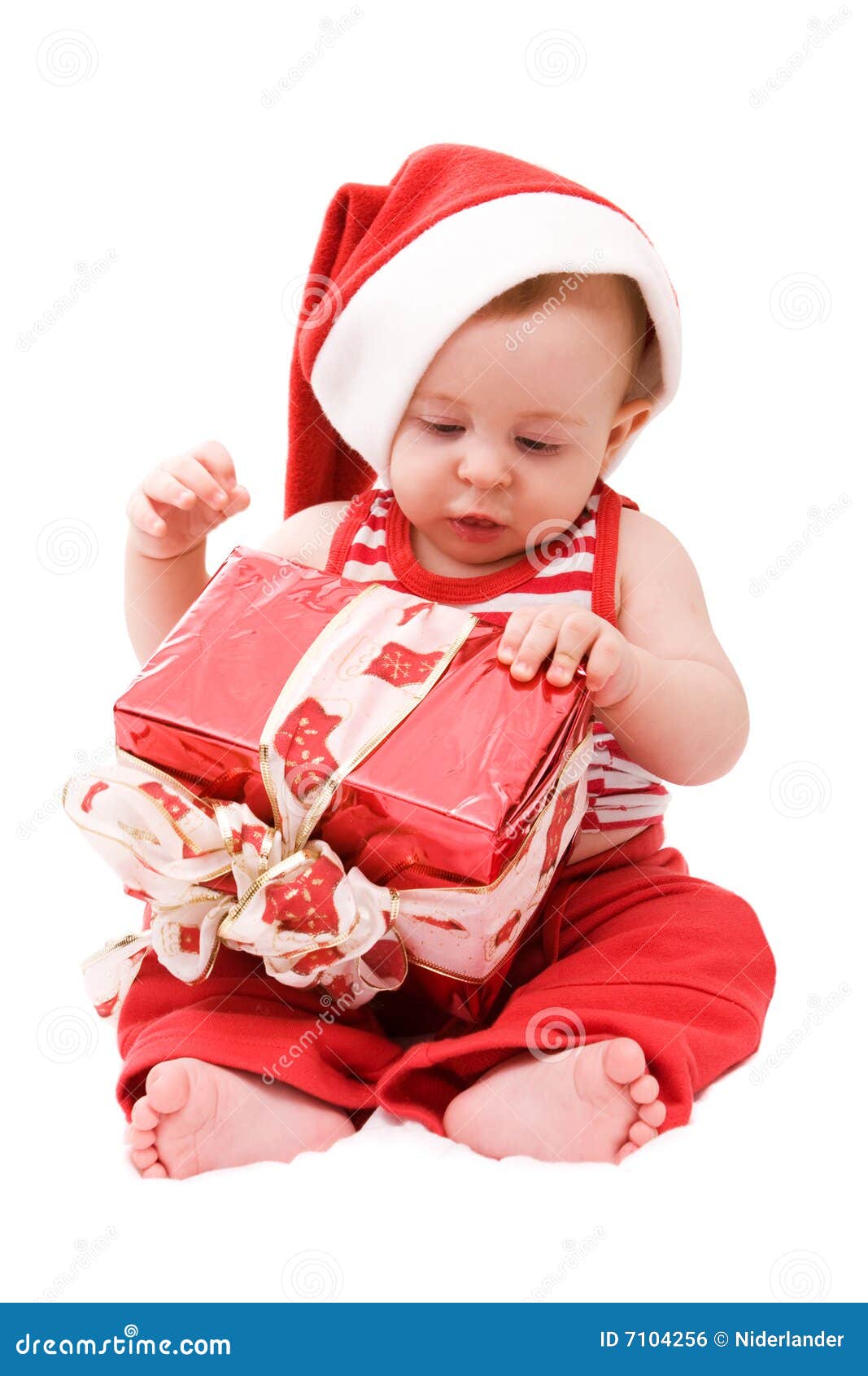 Little Santa stock photo. Image of childhood, christmas - 7104256
