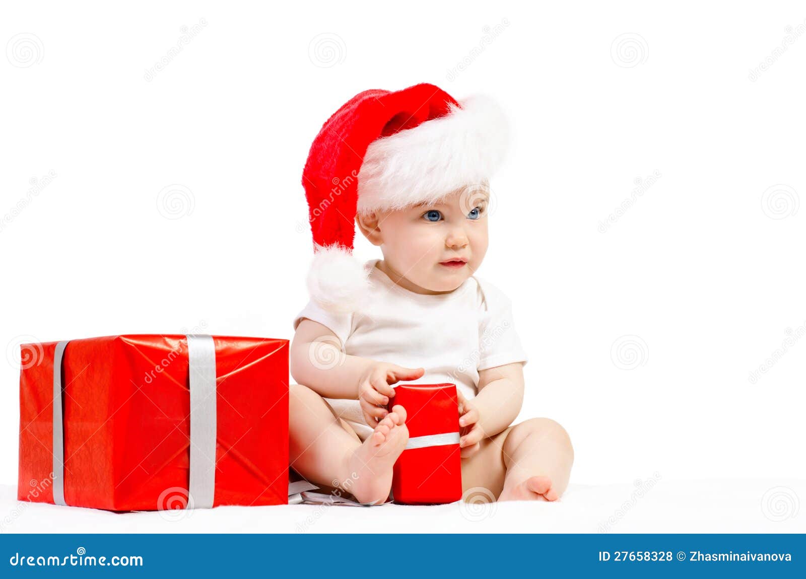 Little Santa Claus stock photo. Image of childhood, white - 27658328