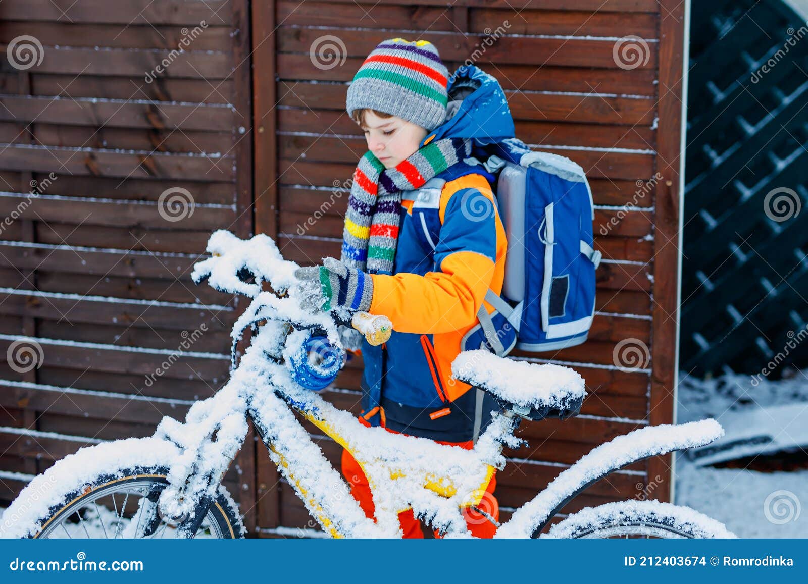 Little School Kid Boy of Elementary Class Walking To School during ...