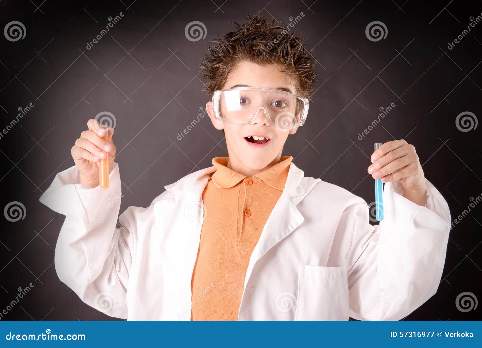 Little scientist stock image. Image of glasses, class - 57316977