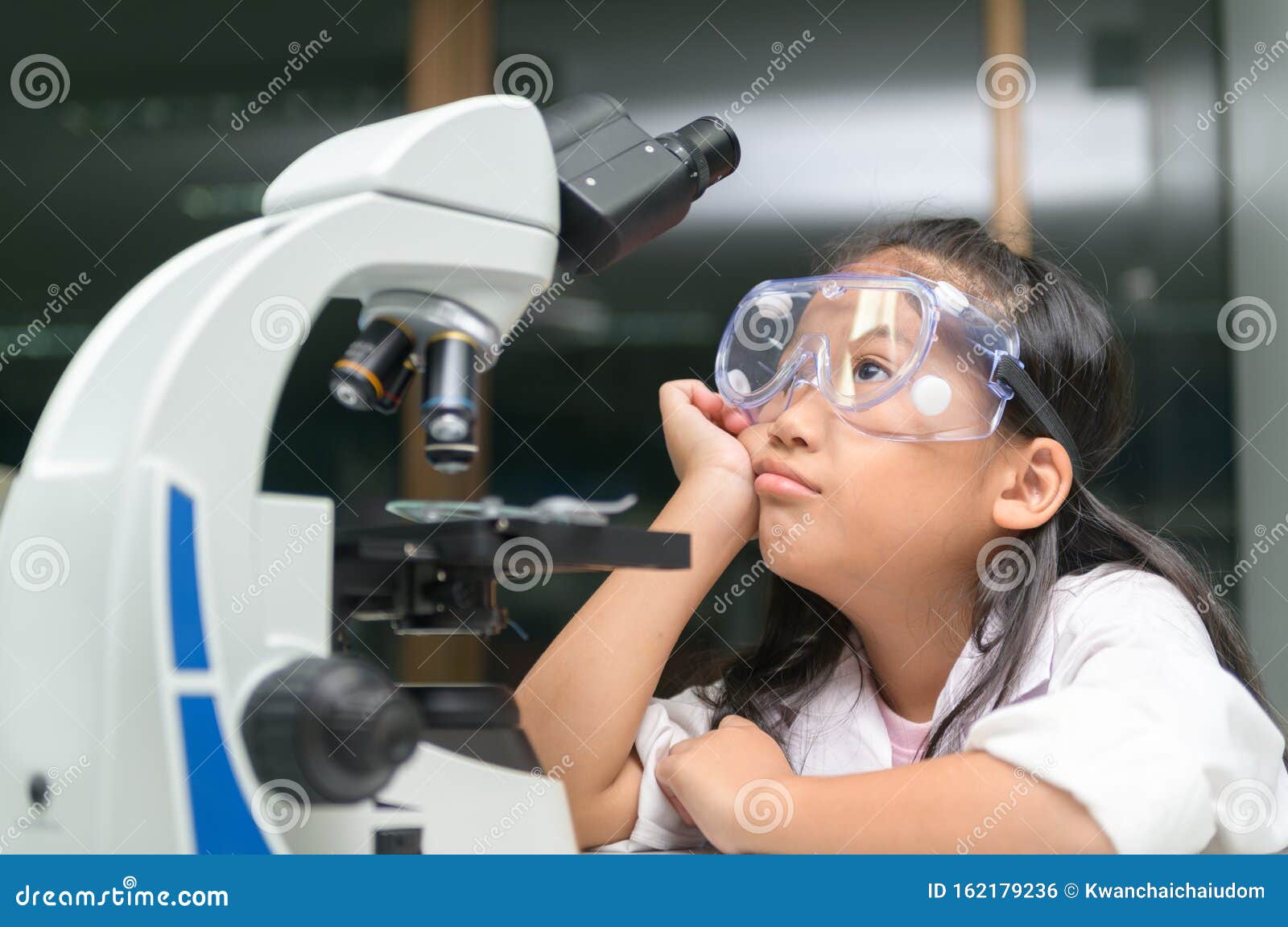 Little Scientist is Thinking about Science Experiments Stock Photo ...