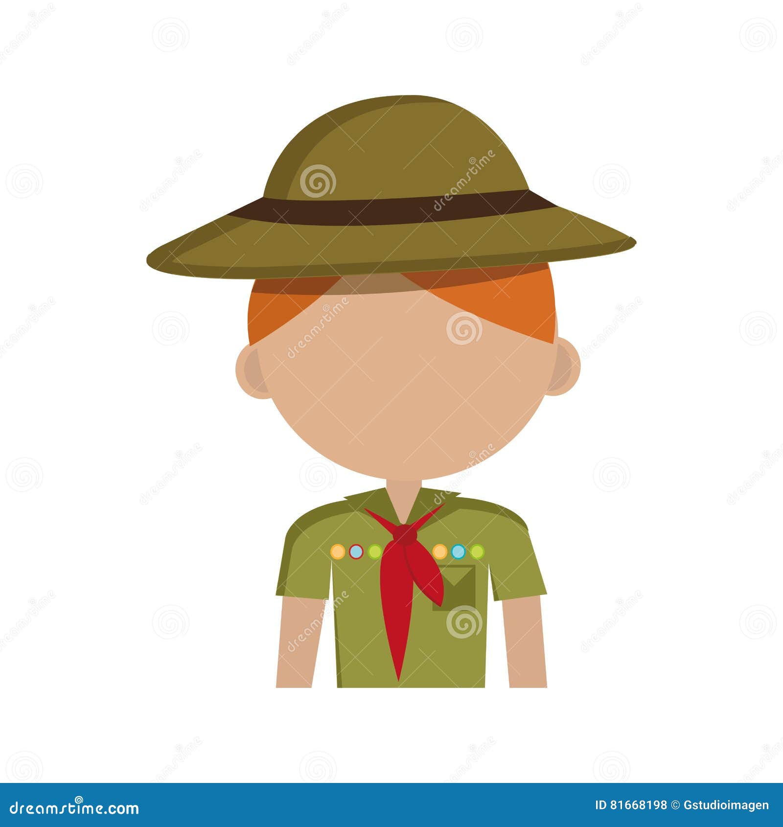 Scout Character Making Thumb Up With Speech Bubbles Cartoon Vector ...