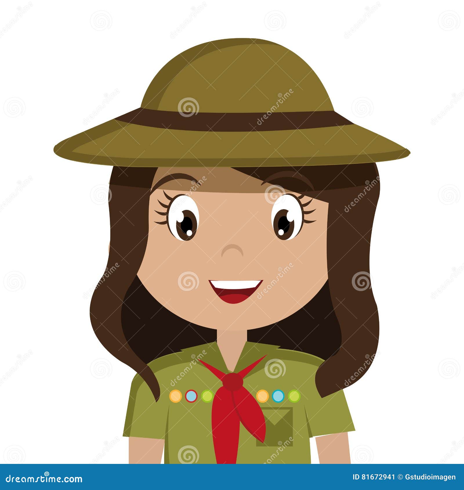Little Scout Character Icon Stock Vector - Illustration of backpack ...