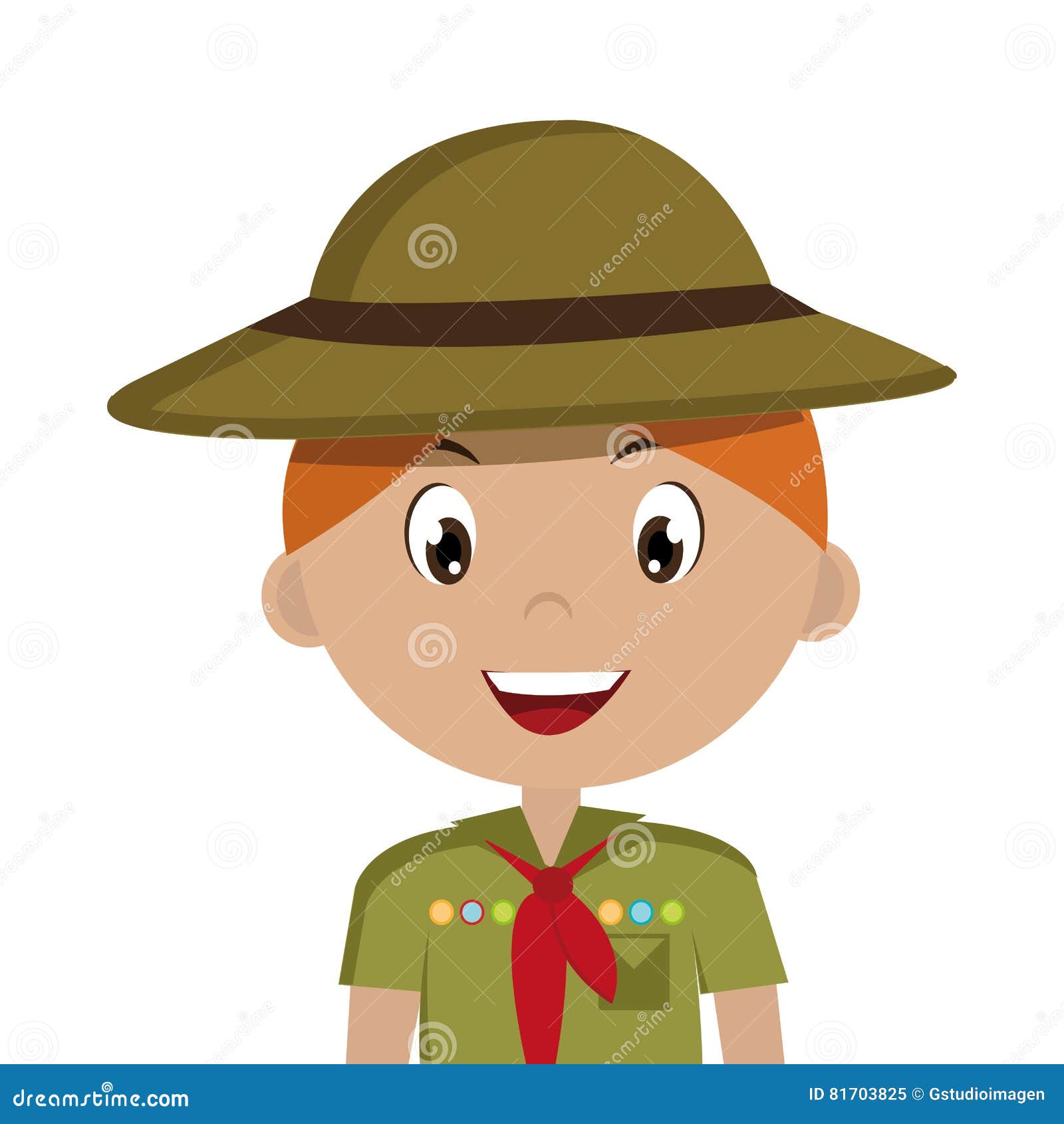 Little Scout Character Icon Stock Vector - Illustration of tourist ...
