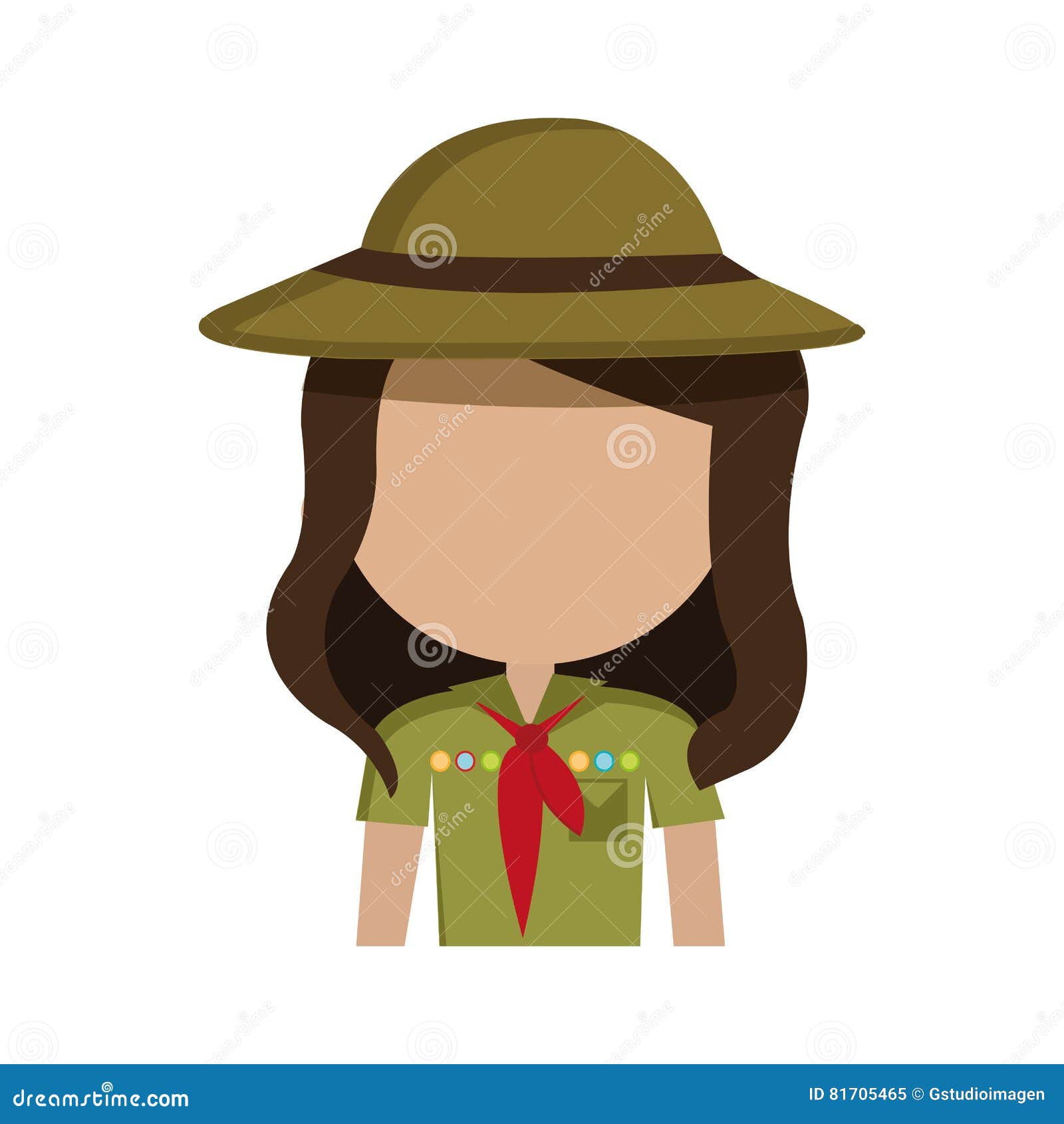Scout Character Making Thumb Up With Speech Bubbles Cartoon Vector ...