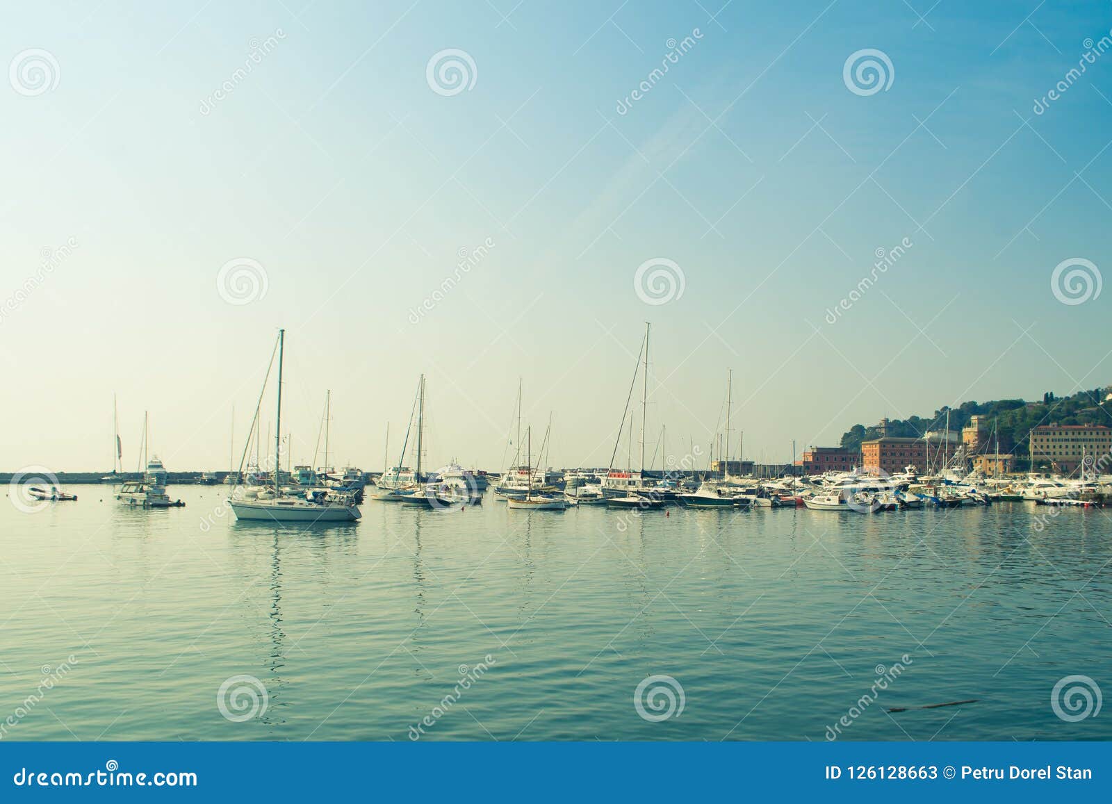 A Little Seaport in a Small Town in Italy Stock Image - Image of summer ...