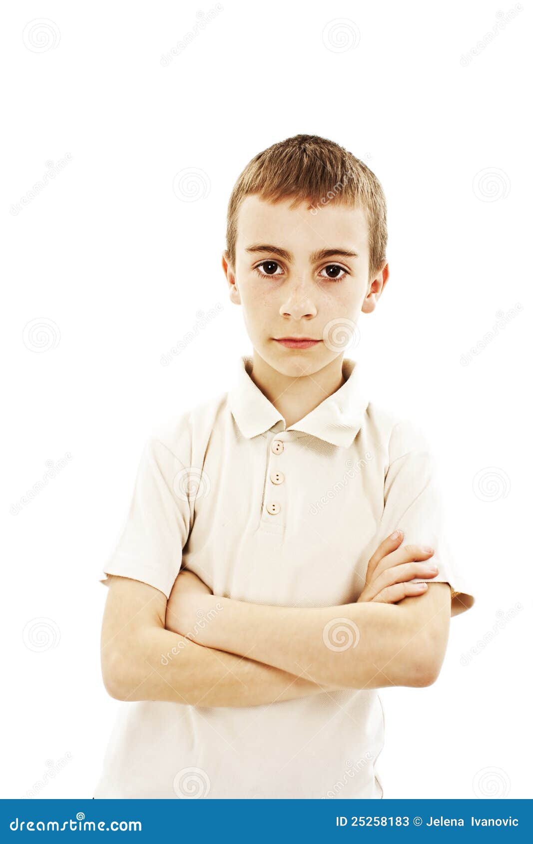 Little Serious Boy Portrait. Stock Image - Image of camera, eyes: 25258183