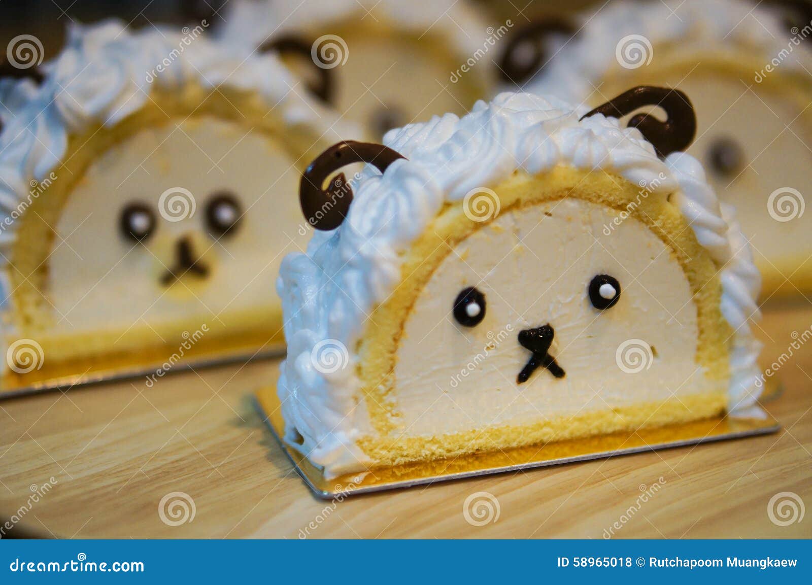 The little sheep cake roll stock photo. Image of creation - 58965018