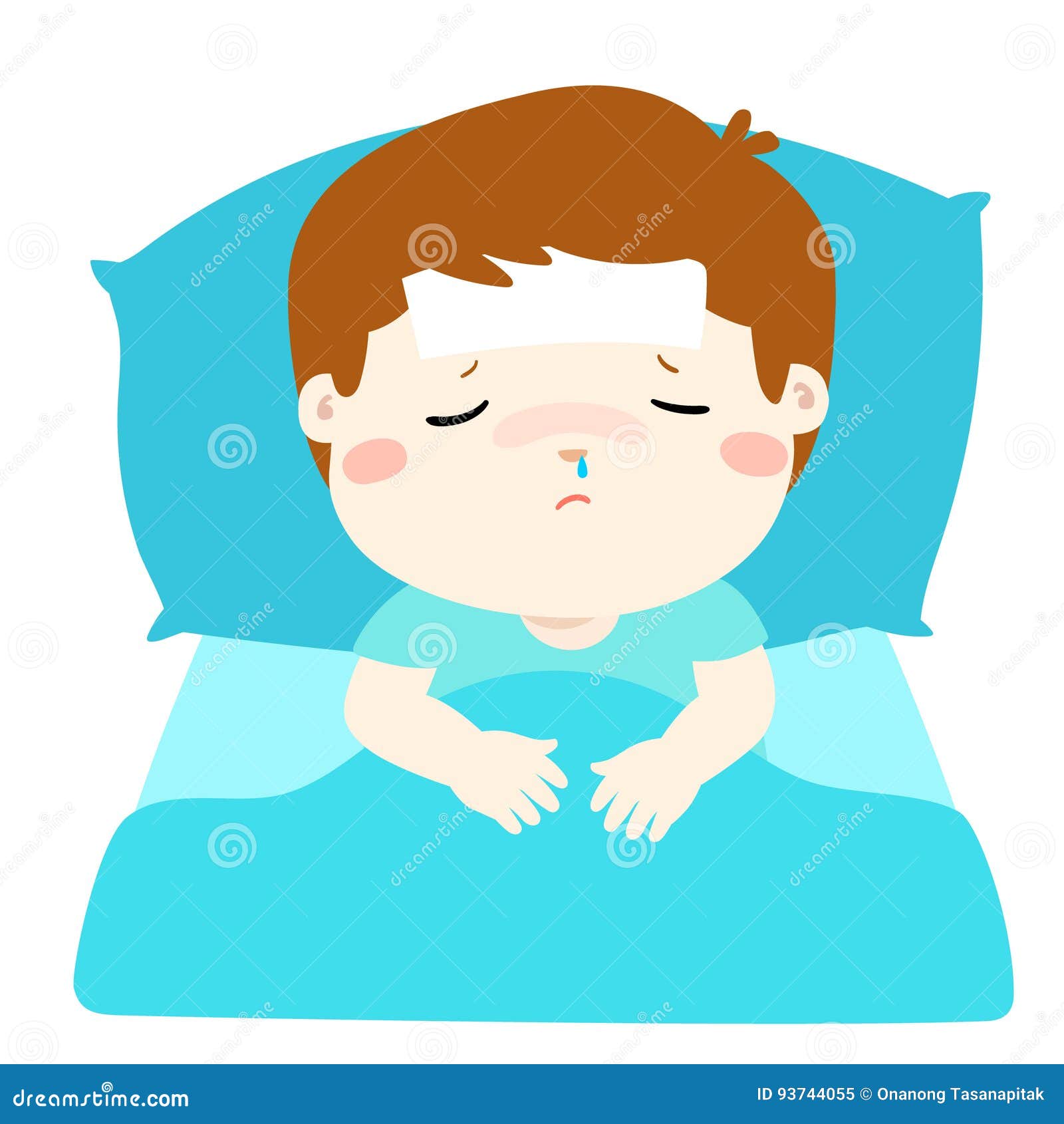 Child Sick Cartoon