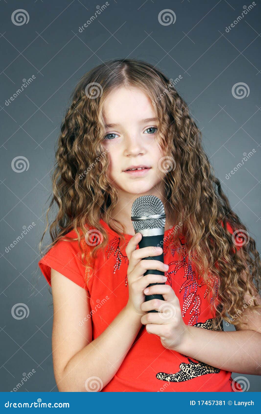 Little singer stock image. Image of hand, curl, melody - 17457381