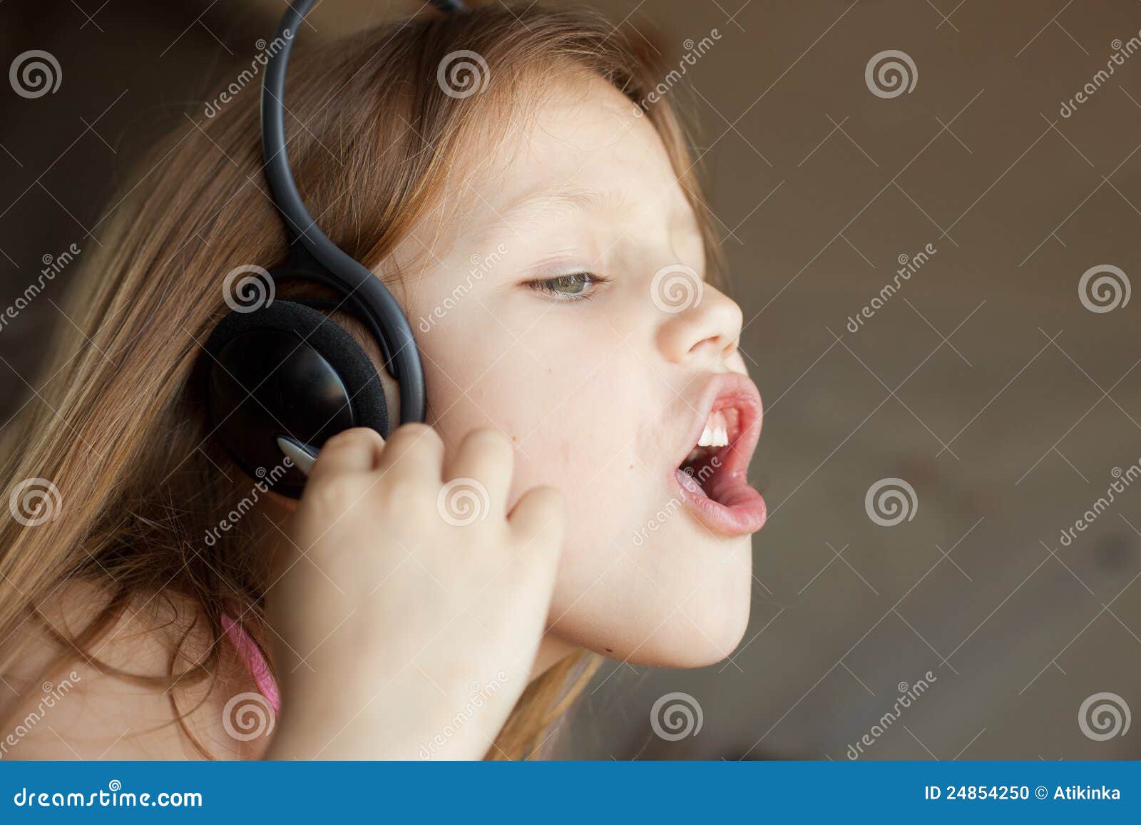 Little singer stock photo. Image of equipment, child - 24854250