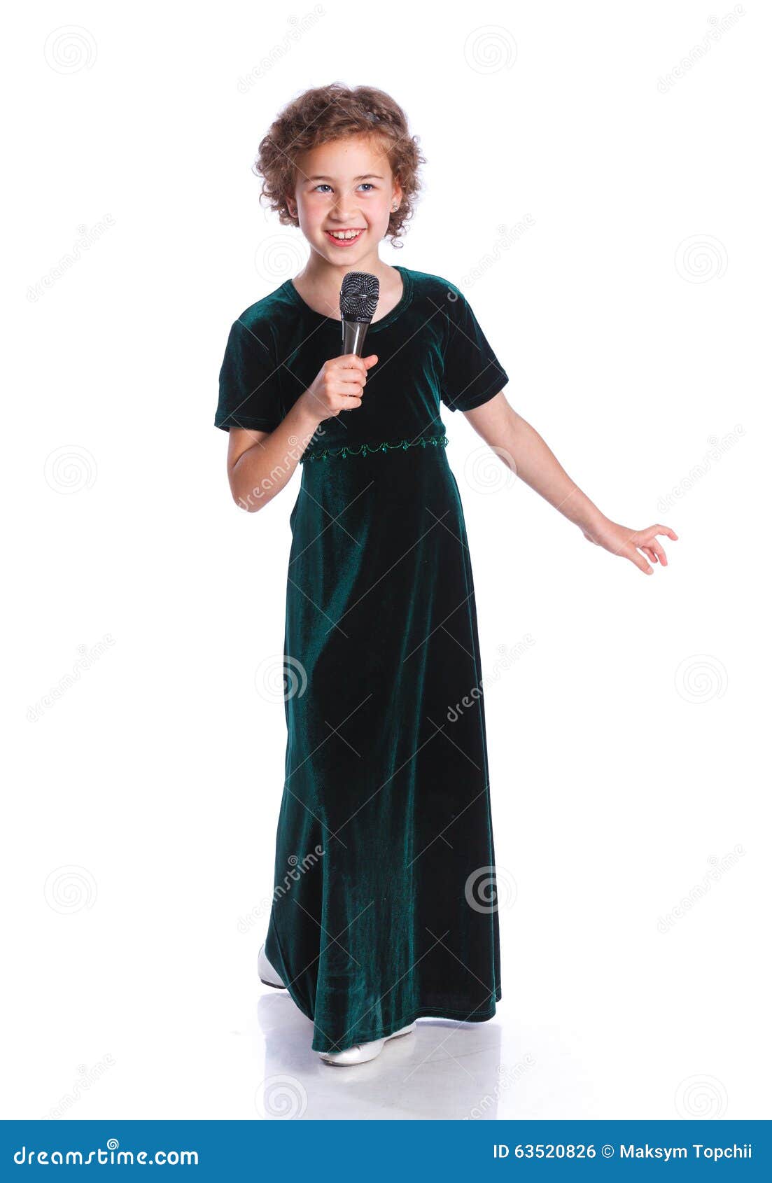 Little singer girl stock photo. Image of action, child - 63520826