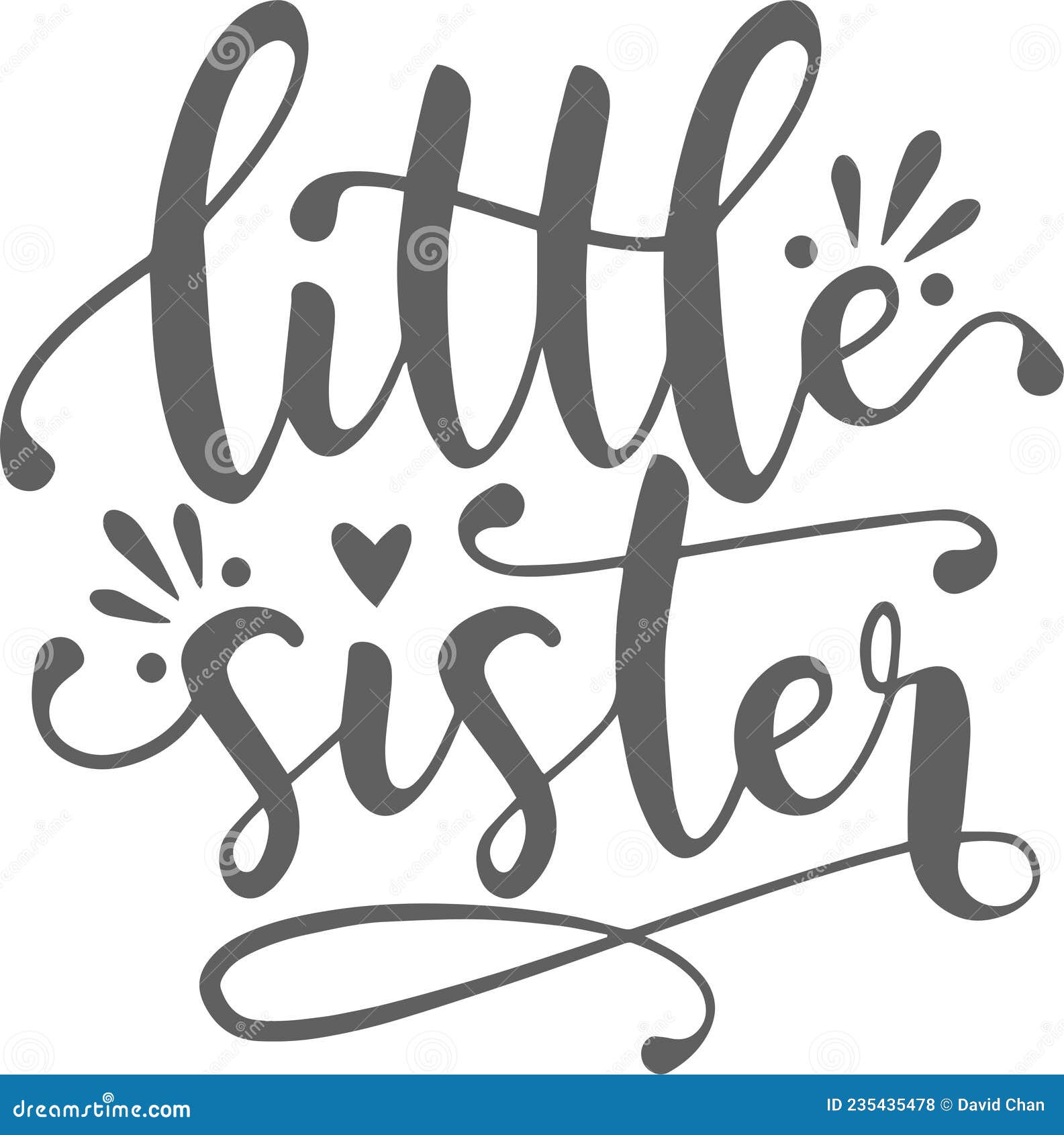 Little Sister Signs Inspirational Quotes Stock Vector - Illustration of ...