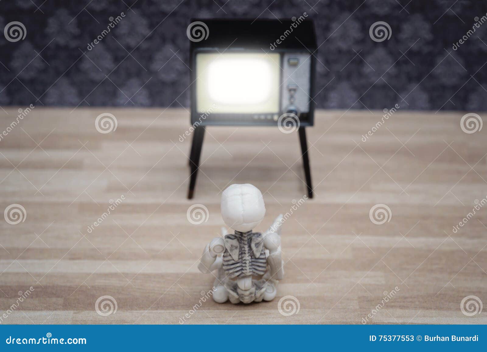 Skeleton Watching Tv