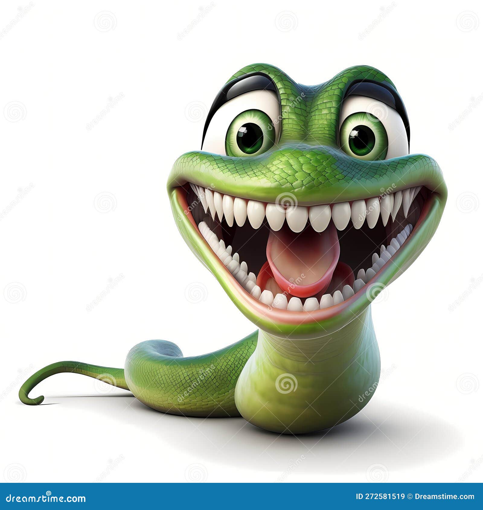 Little Snake Cartoon. Generative AI Stock Illustration - Illustration ...