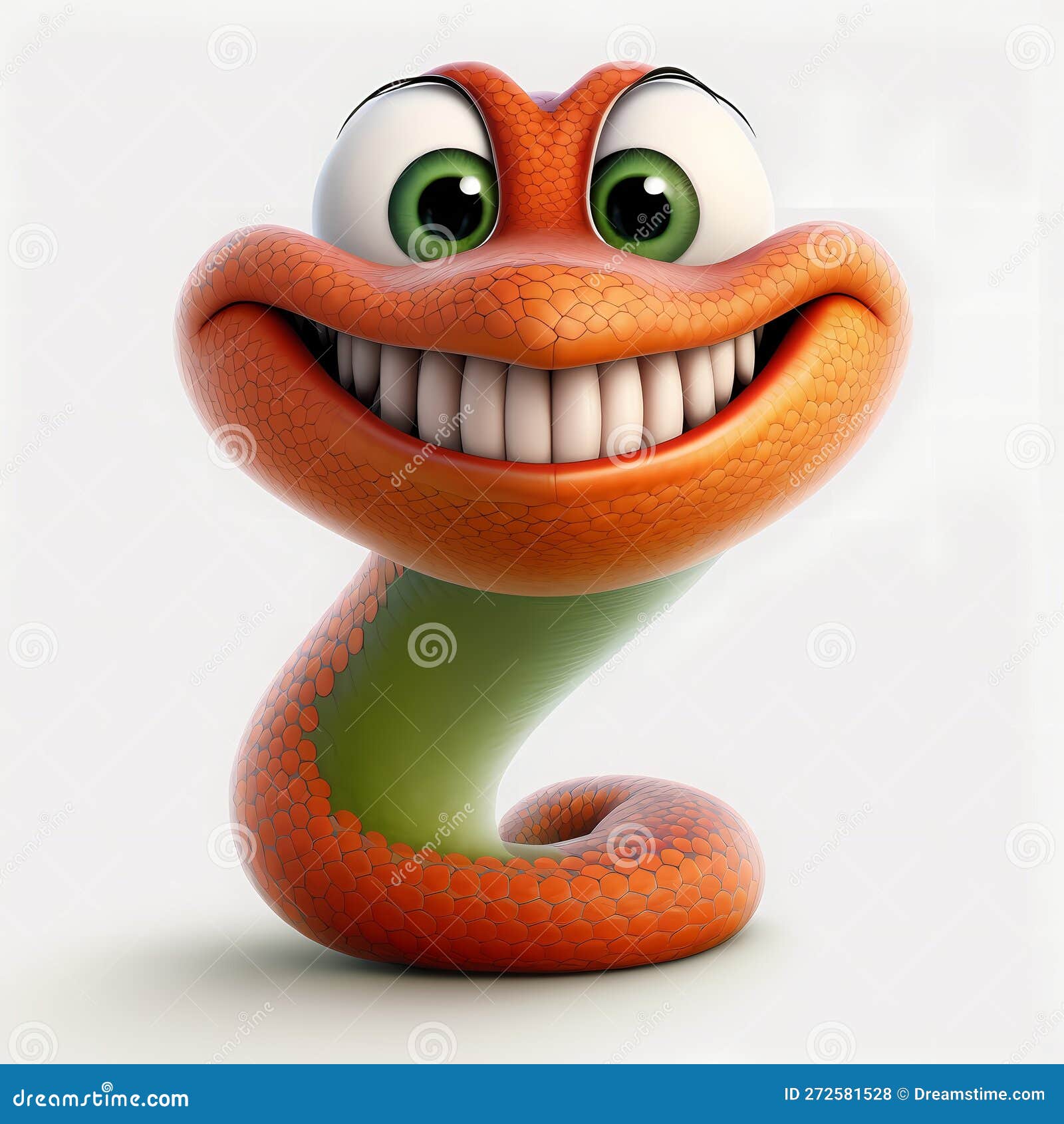 Little Snake Cartoon. Generative AI Stock Illustration - Illustration ...